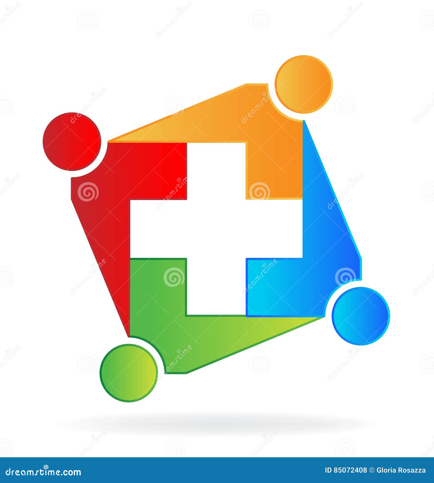 Teamwork hugging people stock vector. Illustration of colors - 85072408