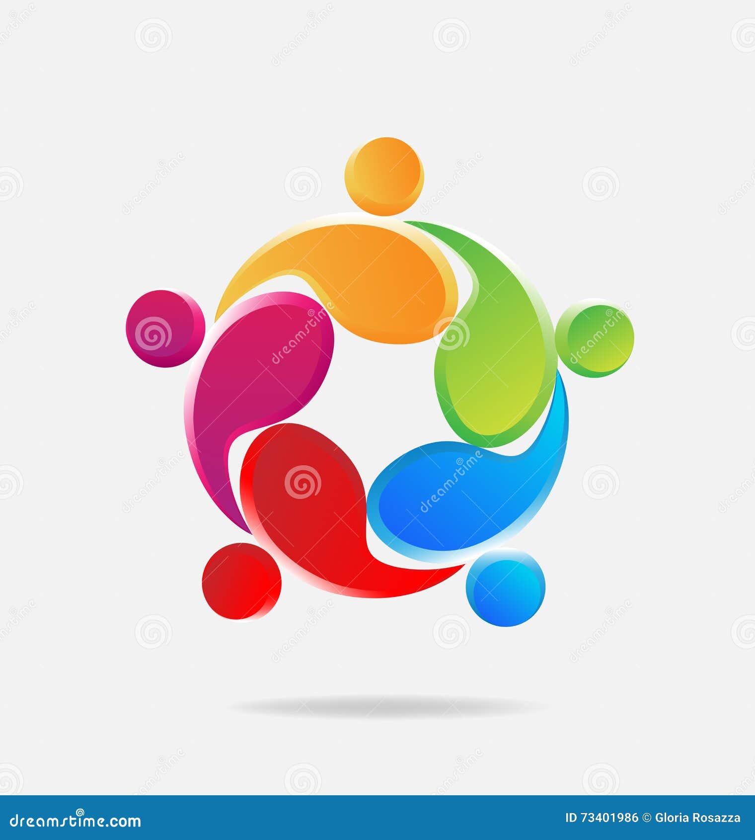 Teamwork Hugging People Around World Logo Vector Illustration ...