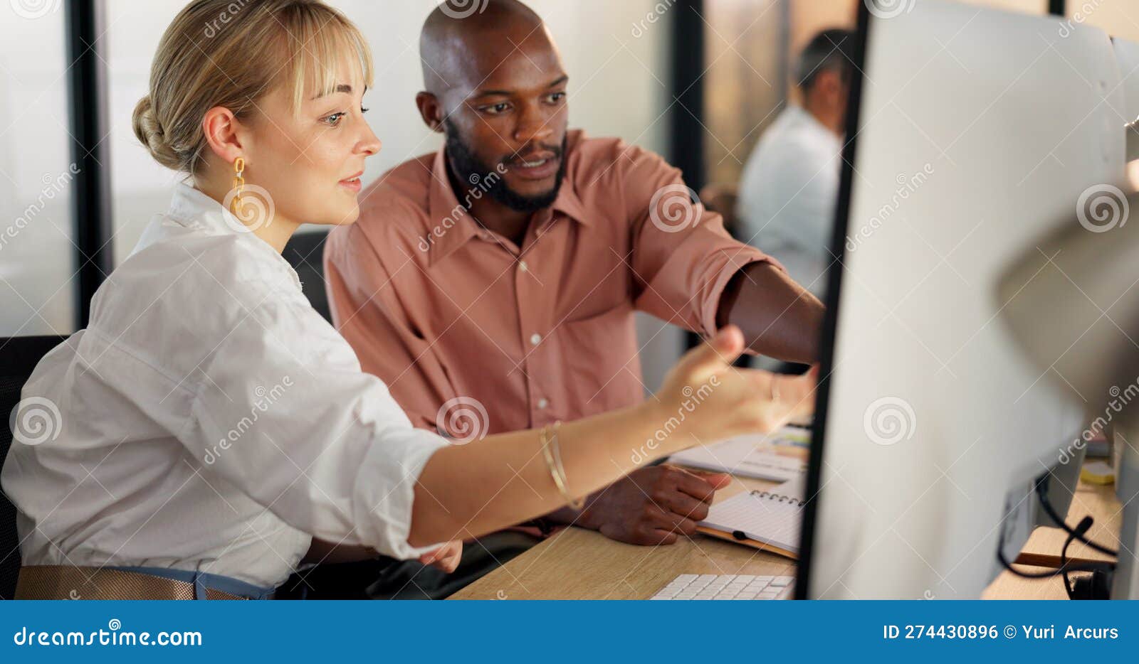 Teamwork, Human Resources and Training with a Business Woman Explaining ...