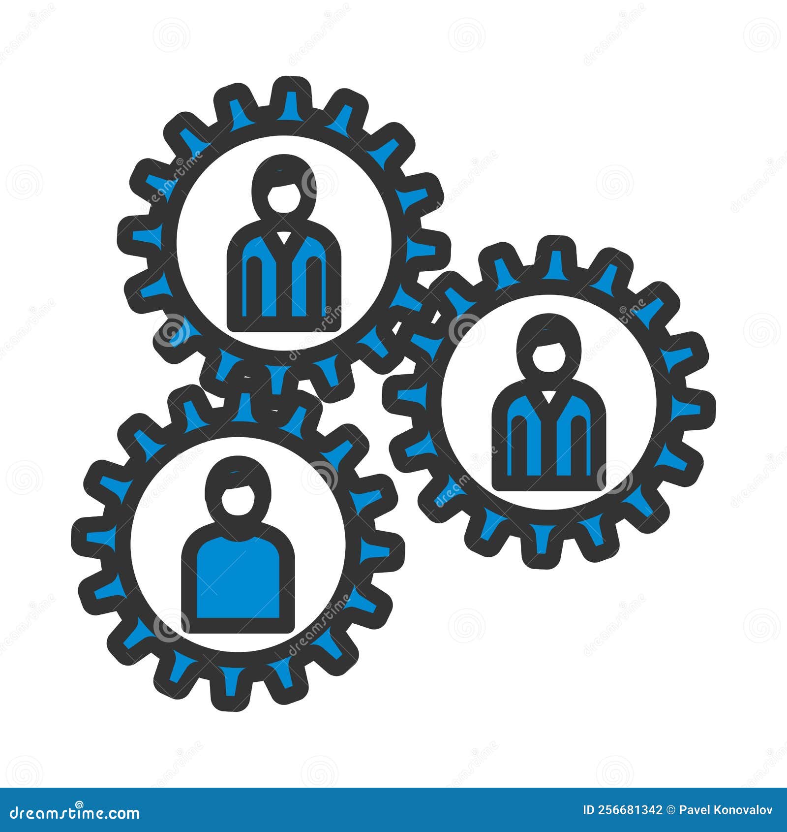 Teamwork Icon stock vector. Illustration of color, leadership - 256681342