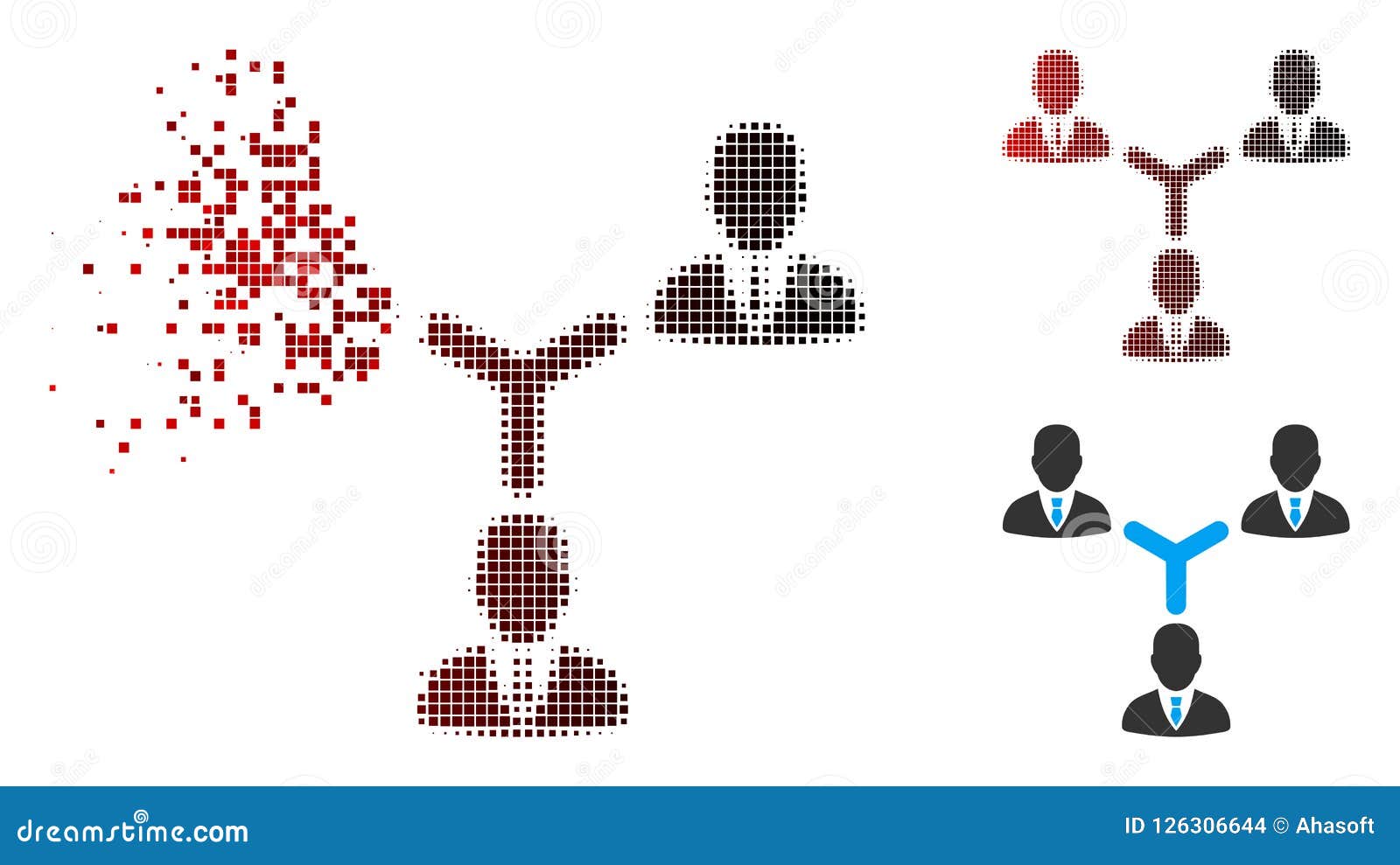 Sparkle Dotted Halftone Teamwork Icon with Face Stock Vector ...