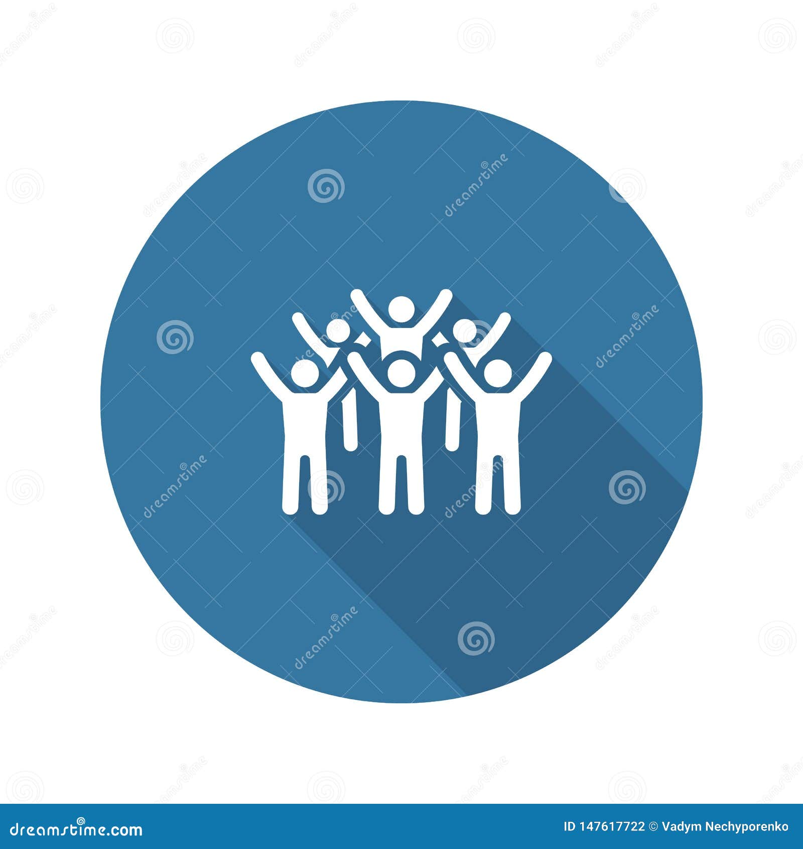 Teamwork Icon. Flat Design stock illustration. Illustration of ...