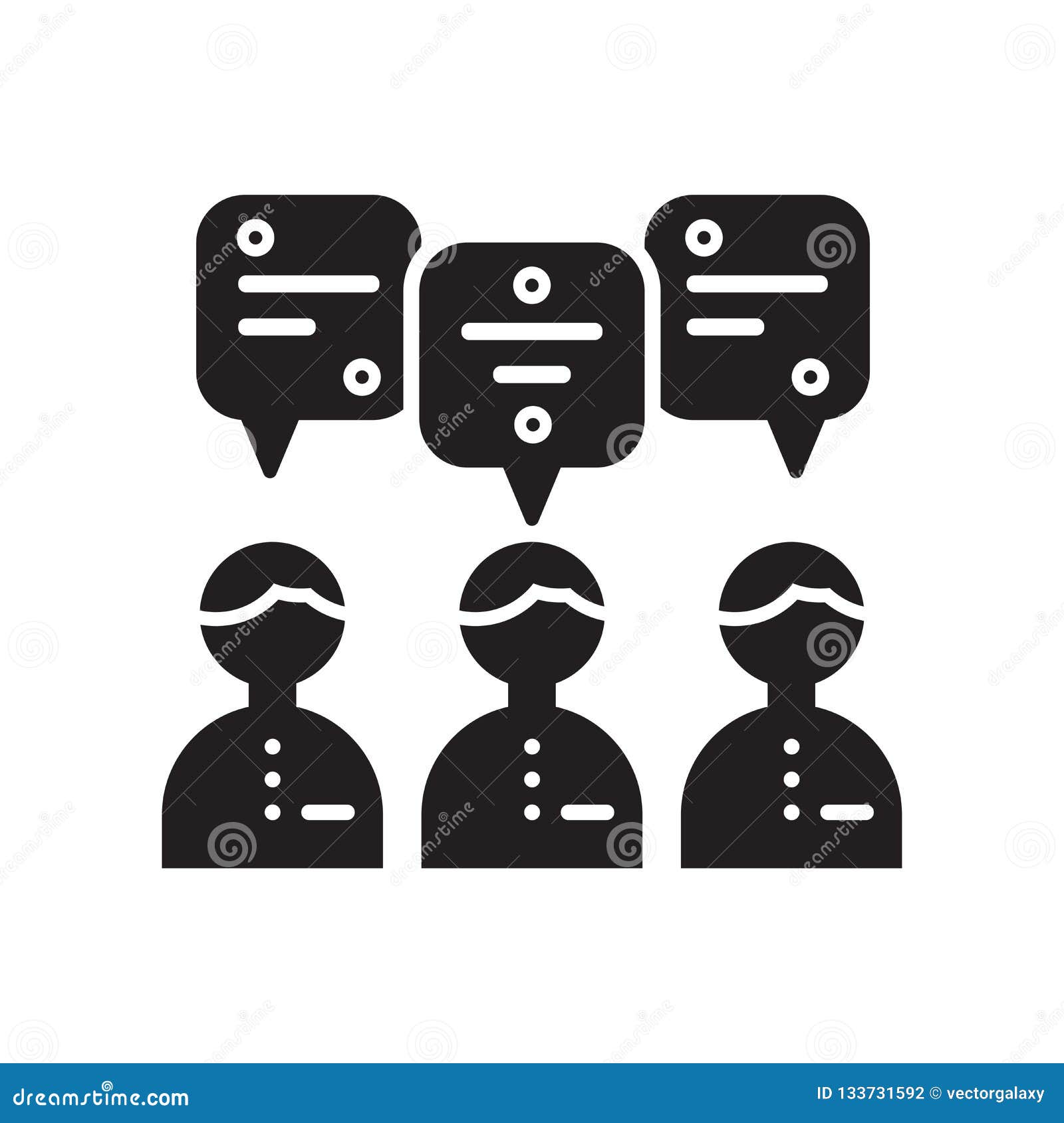 Teamwork Icon Isolated on White Background Stock Vector - Illustration ...