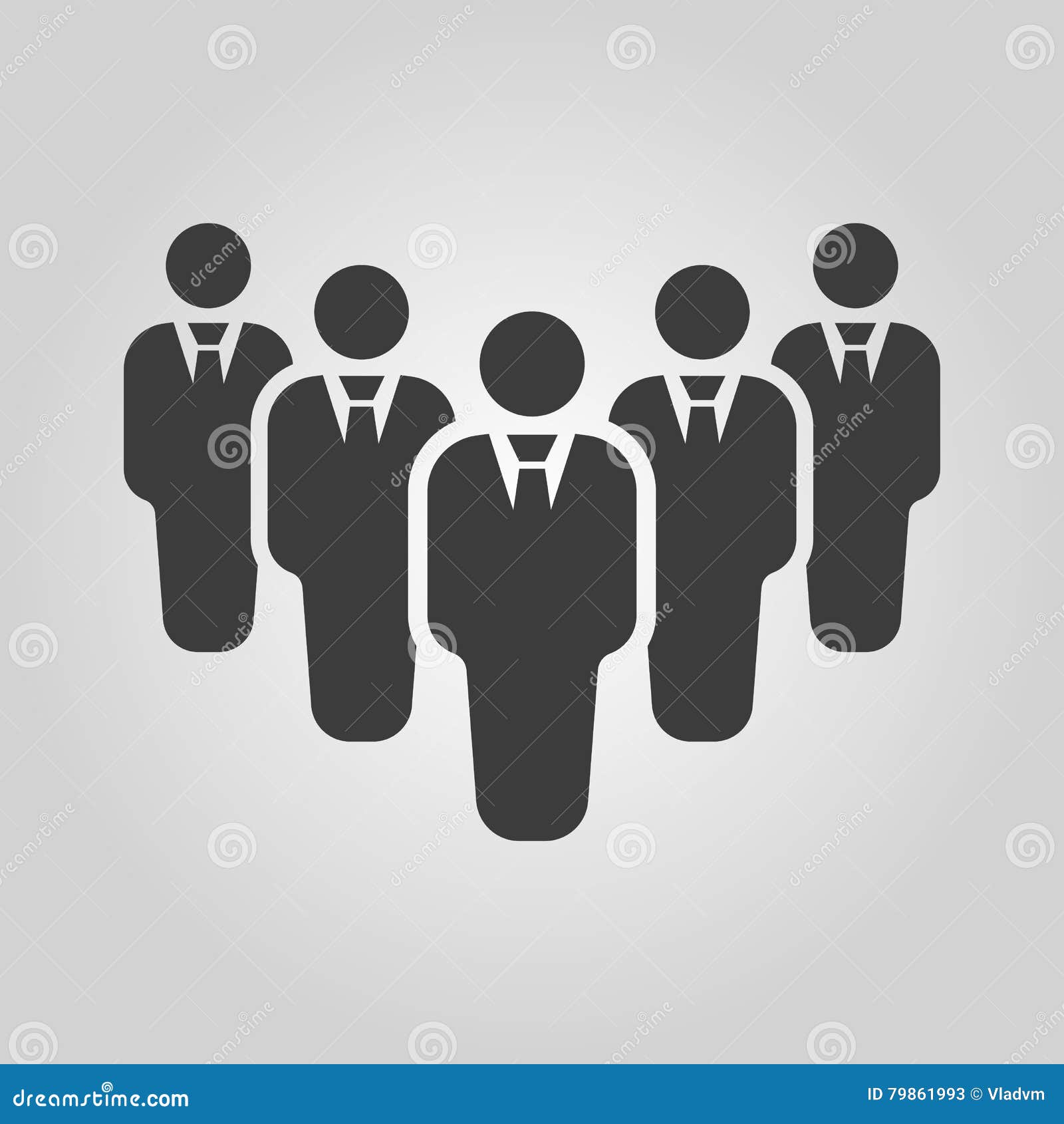 The Teamwork Icon. Leader and Chief Symbol Stock Vector - Illustration ...