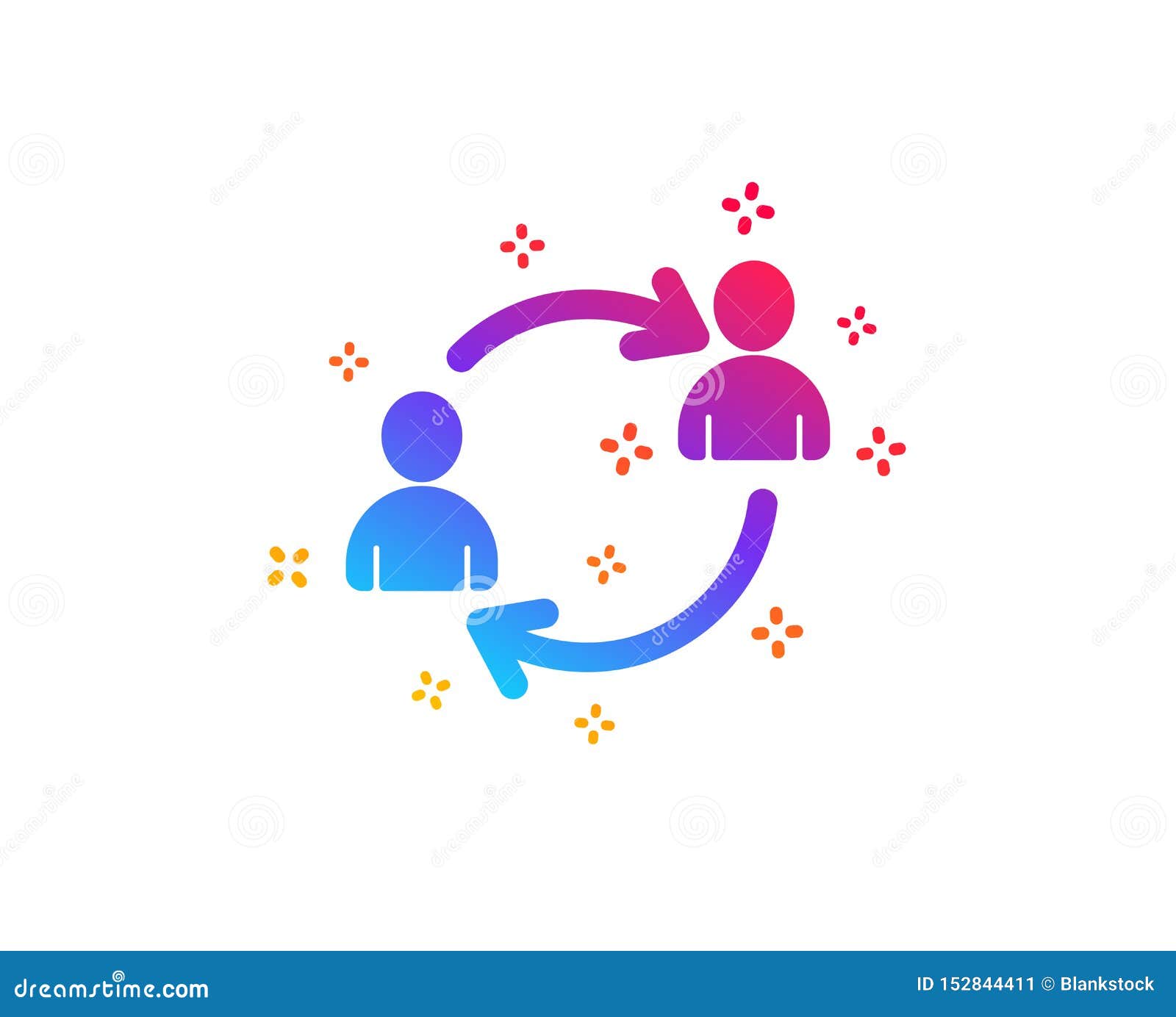 Teamwork Icon. Profile Avatar Sign. Vector Stock Vector - Illustration ...