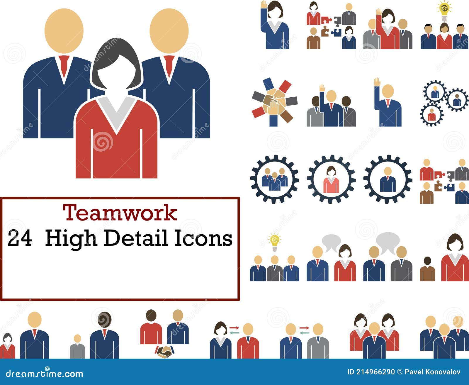 Teamwork Icon Set stock vector. Illustration of icon - 214966290