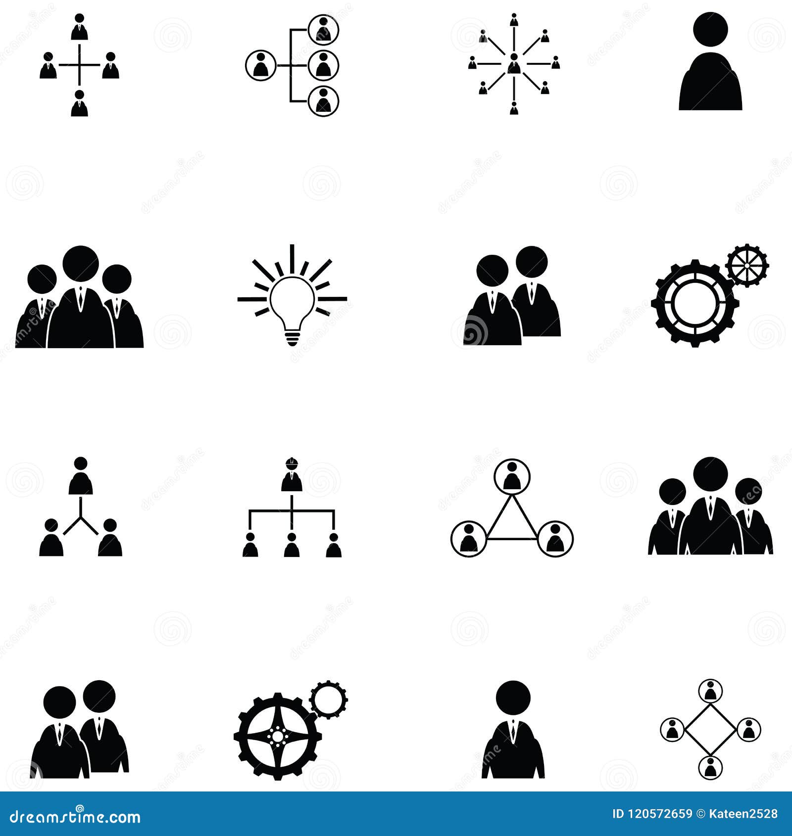 Teamwork icon set stock vector. Illustration of teamwork - 120572659