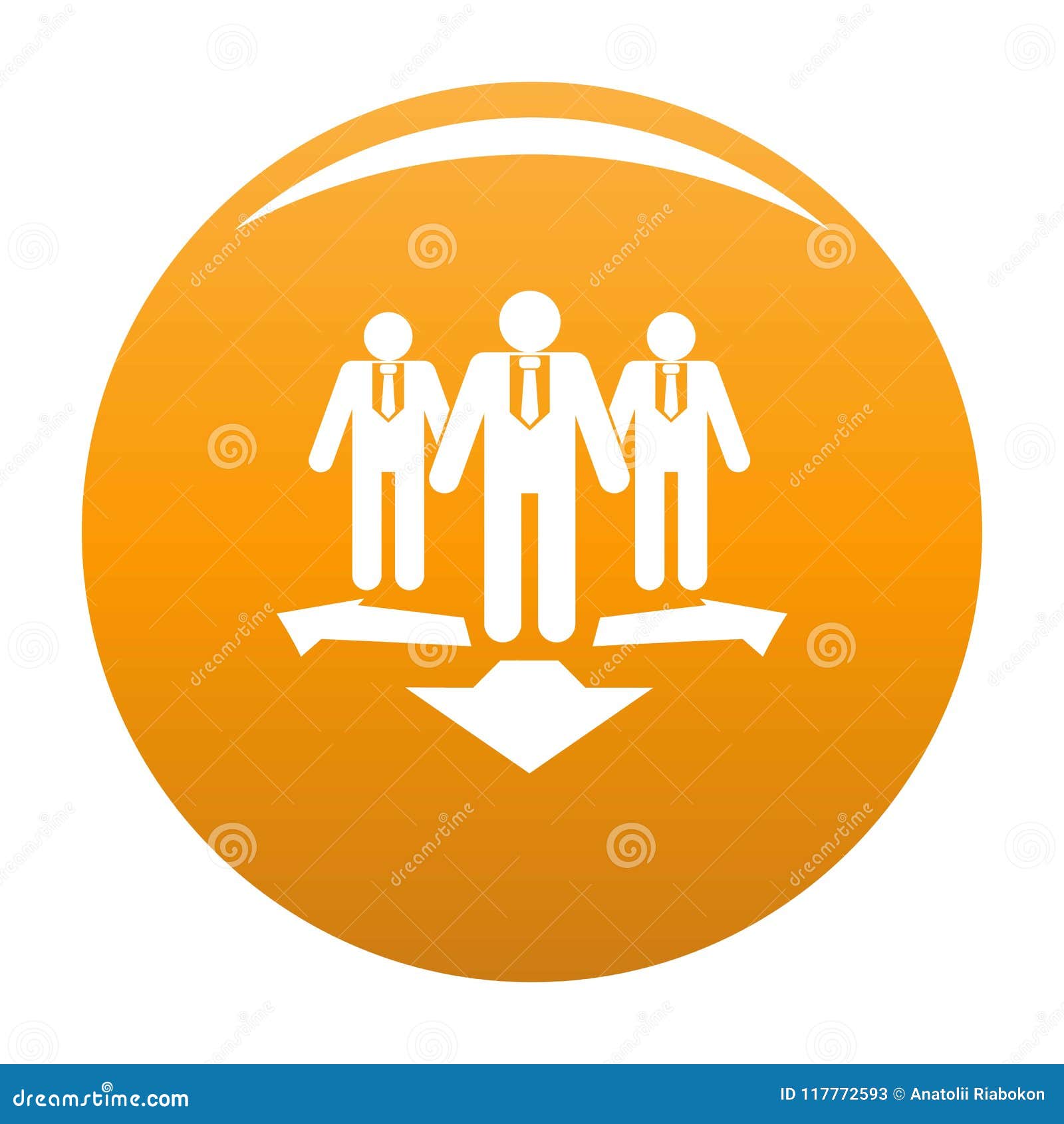 Teamwork Icon Vector Orange Stock Vector - Illustration of network ...