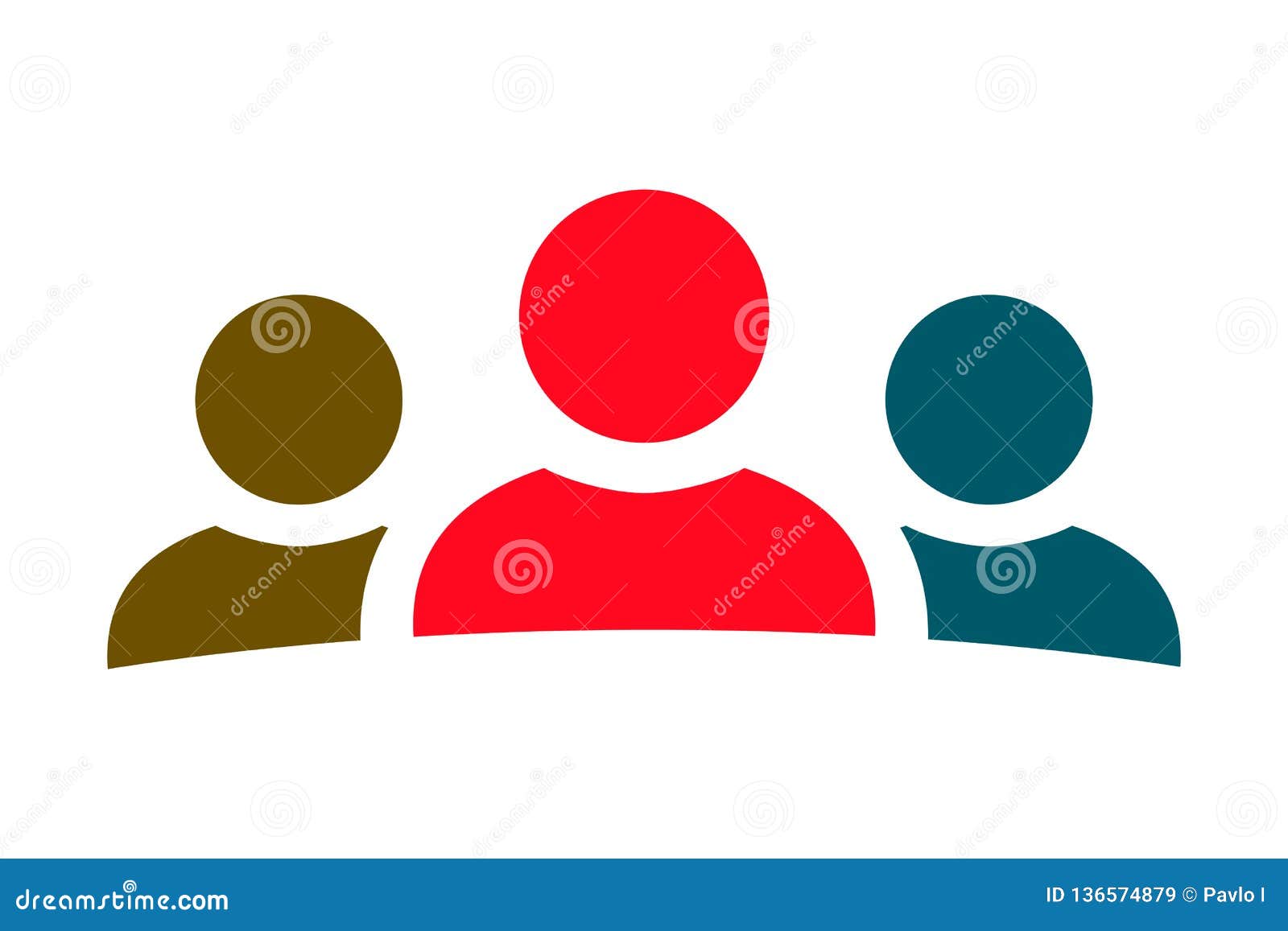 Teamwork Icon, Staff, Partnership, Three Person Sign - Vector Stock ...
