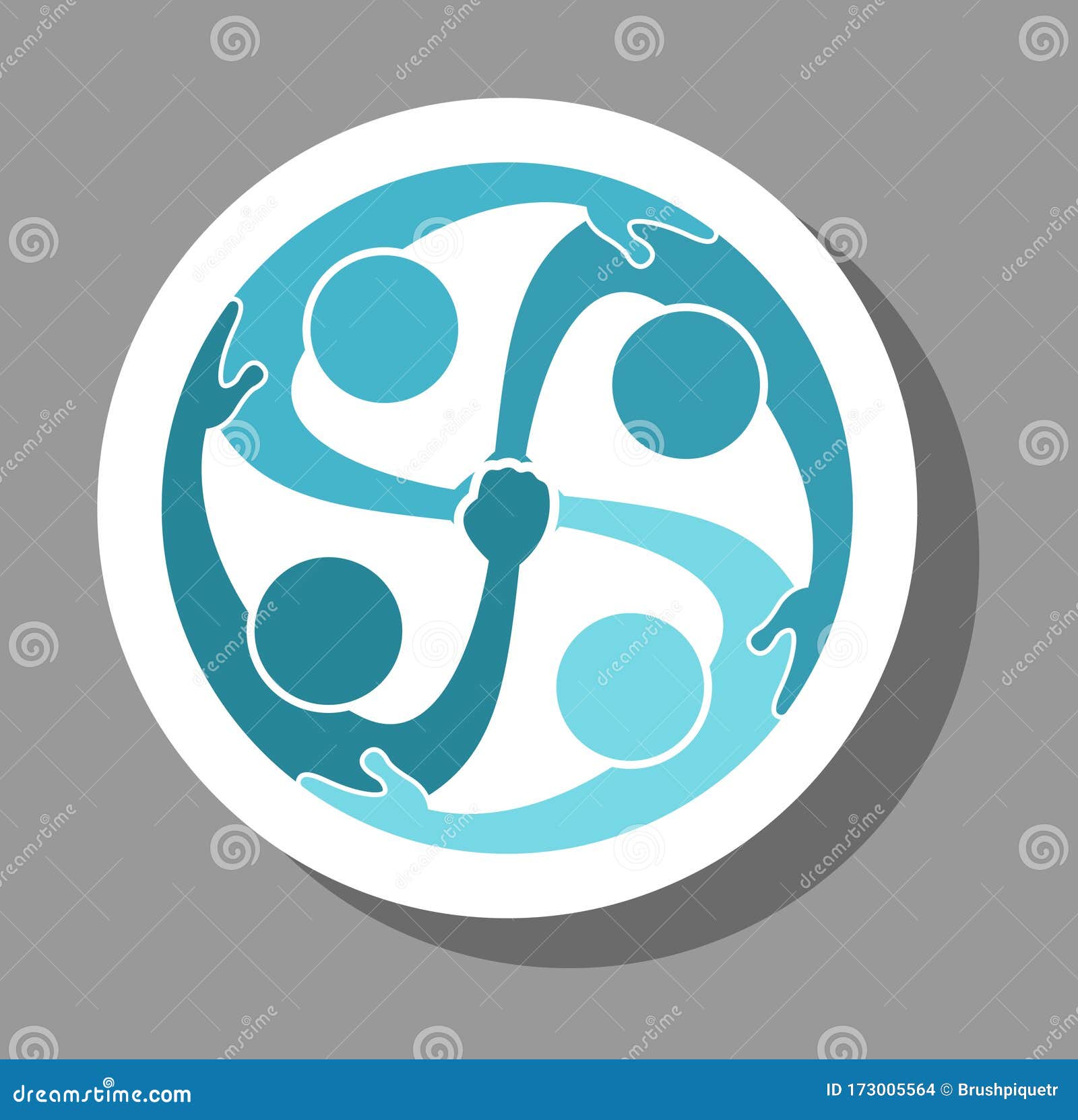 Teamwork Icon That Symbolizes Partners And Group Success Vector ...