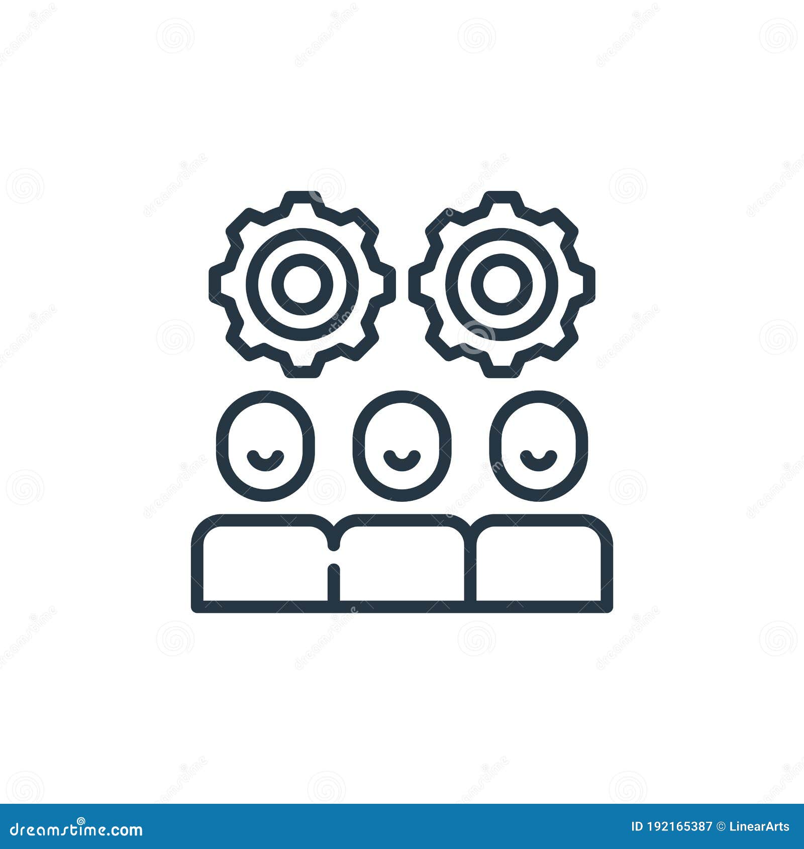 Teamwork Icon Vector from Education Concept. Thin Line Illustration of ...