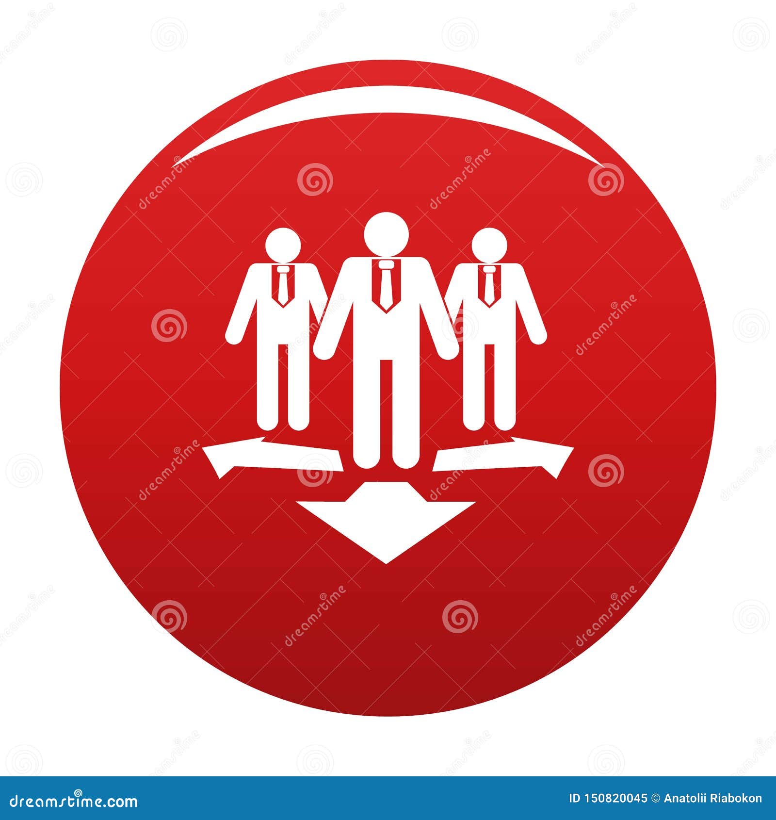 Teamwork icon vector red stock vector. Illustration of office - 150820045