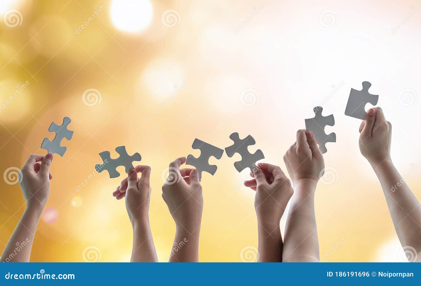 Teamwork Idea Brainstorming, Team Partnership Connection for Problem ...