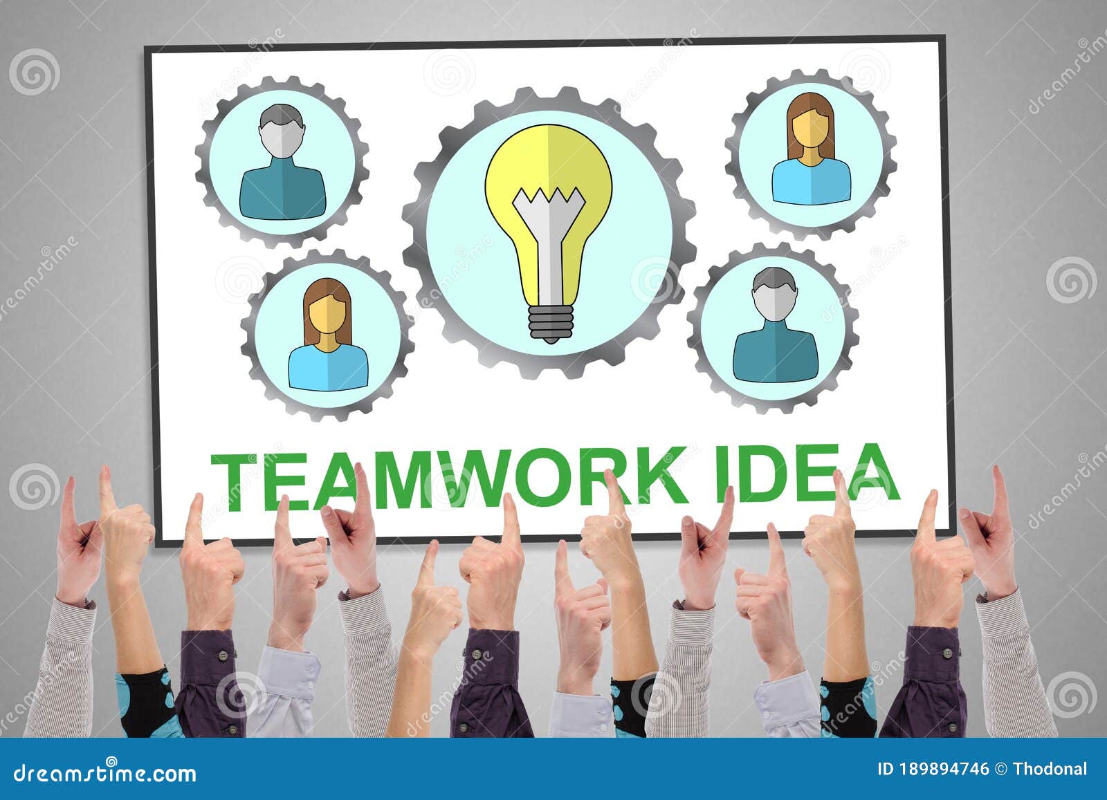 Teamwork Idea Concept on a Whiteboard Stock Photo - Image of ...
