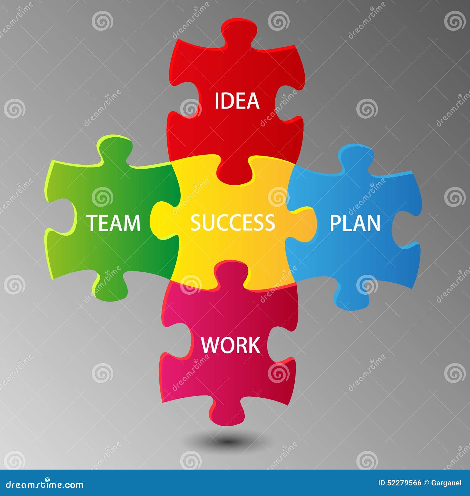 Teamwork Idea Of Success Stock Illustration - Image: 52279566