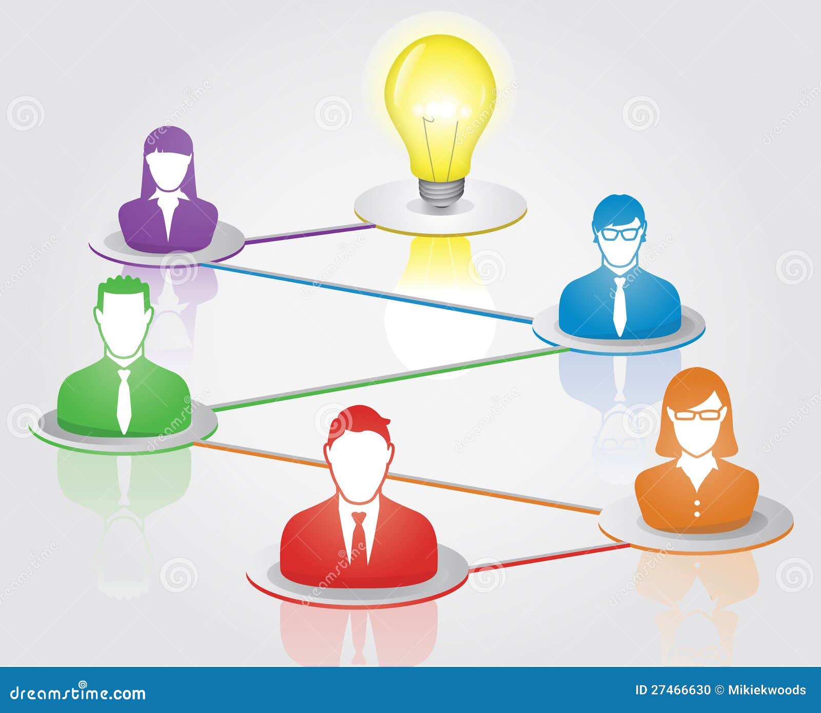 Teamwork Ideas stock illustration. Illustration of brainstorm - 27466630
