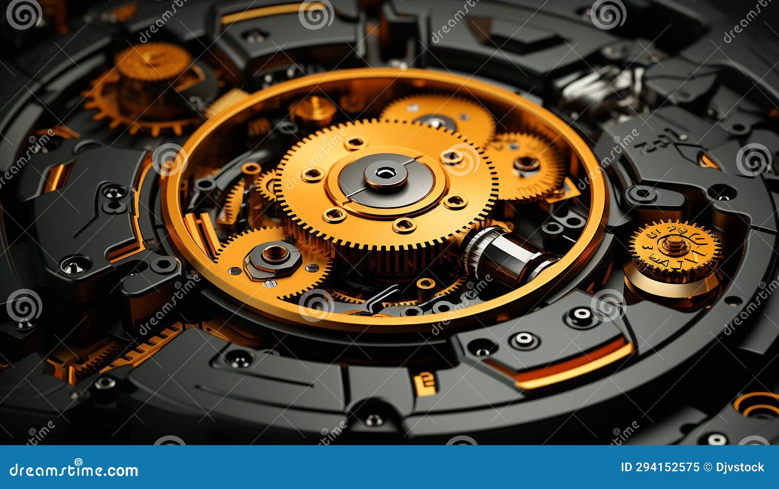 Clockworks Turning, Precision In Motion, Teamwork In Progress Generated ...