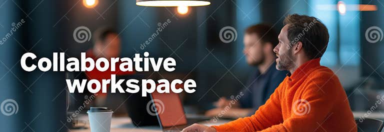 Modern Collaborative Workspace Teamwork Innovation Technology ...