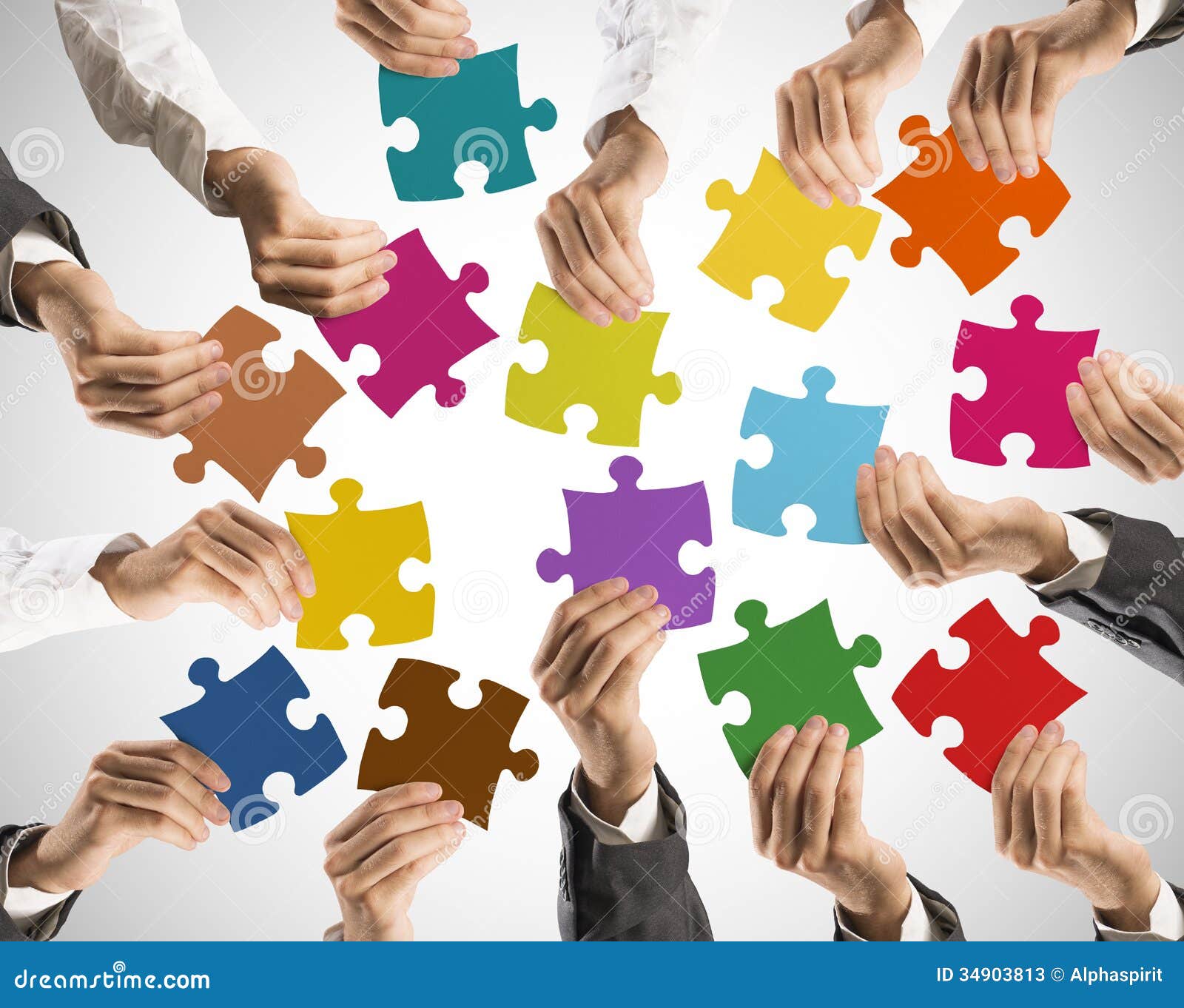 Teamwork and Integration Concept Stock Image - Image of integration ...