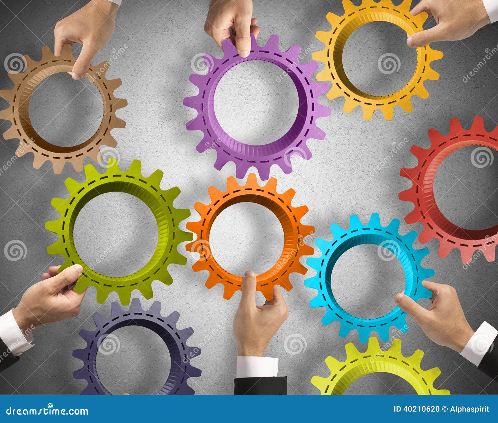 Teamwork and Integration Concept Stock Photo - Image of cogwheel ...