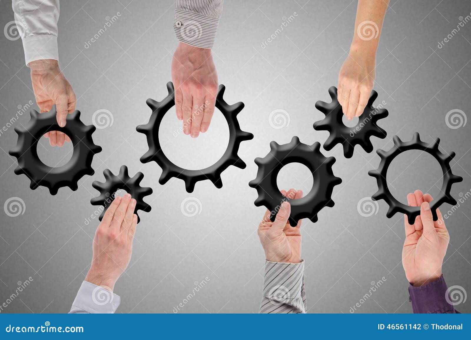 Teamwork And Integration Concept Stock Photo - Image of production ...