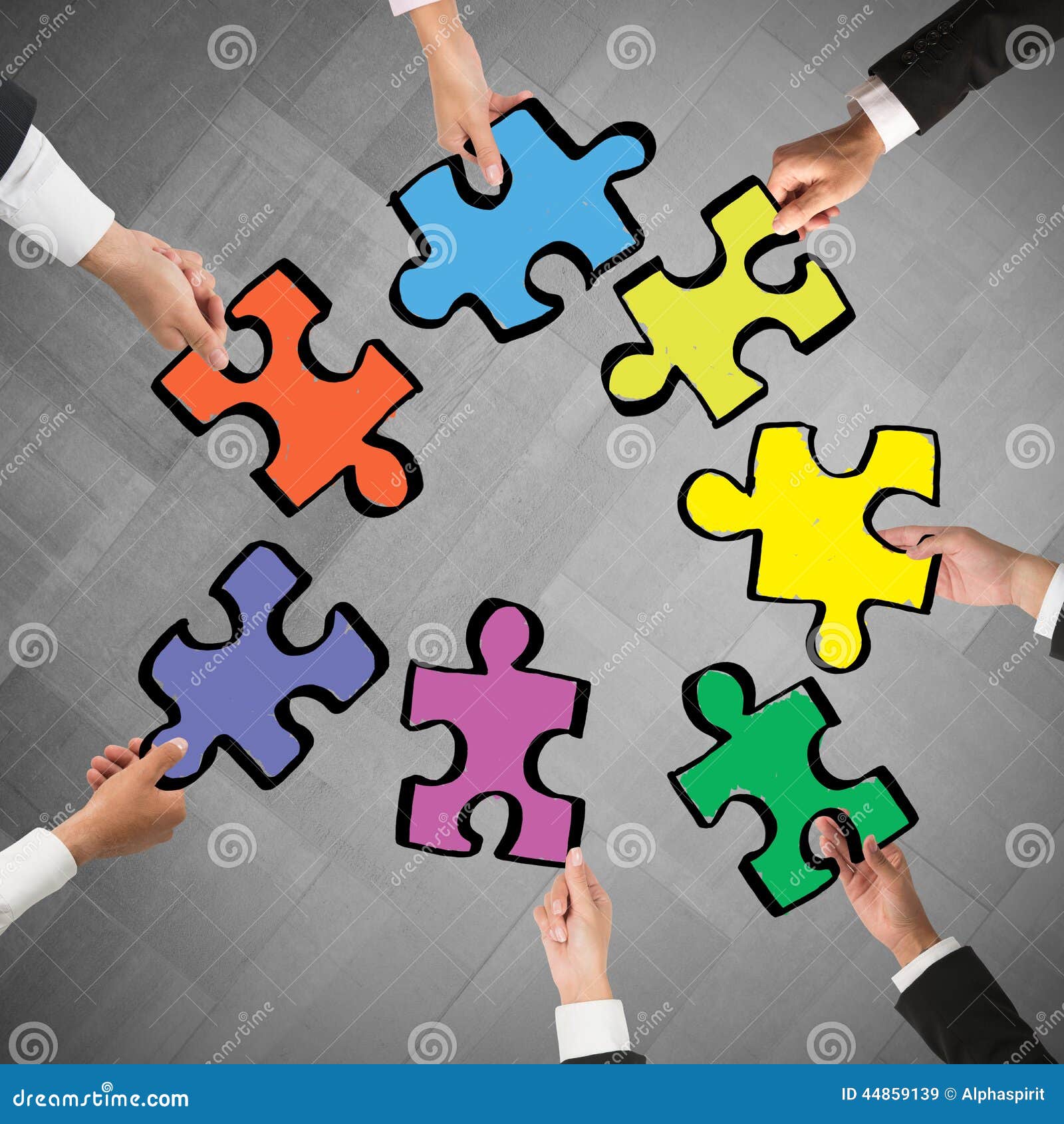 Teamwork and Integration Concept Stock Image - Image of connect ...