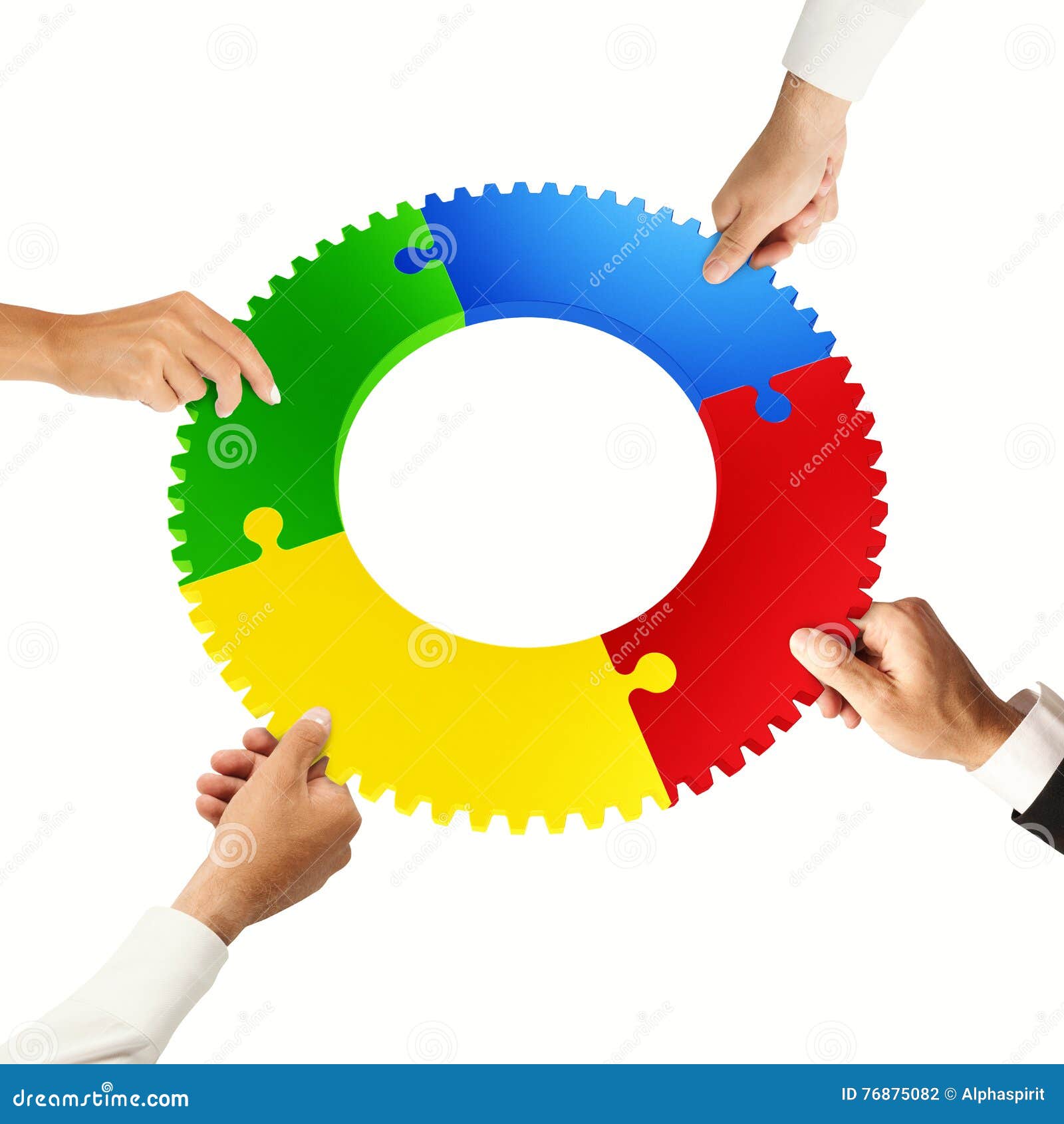 Teamwork and Integration Concept with Puzzle Pieces Stock Photo - Image ...