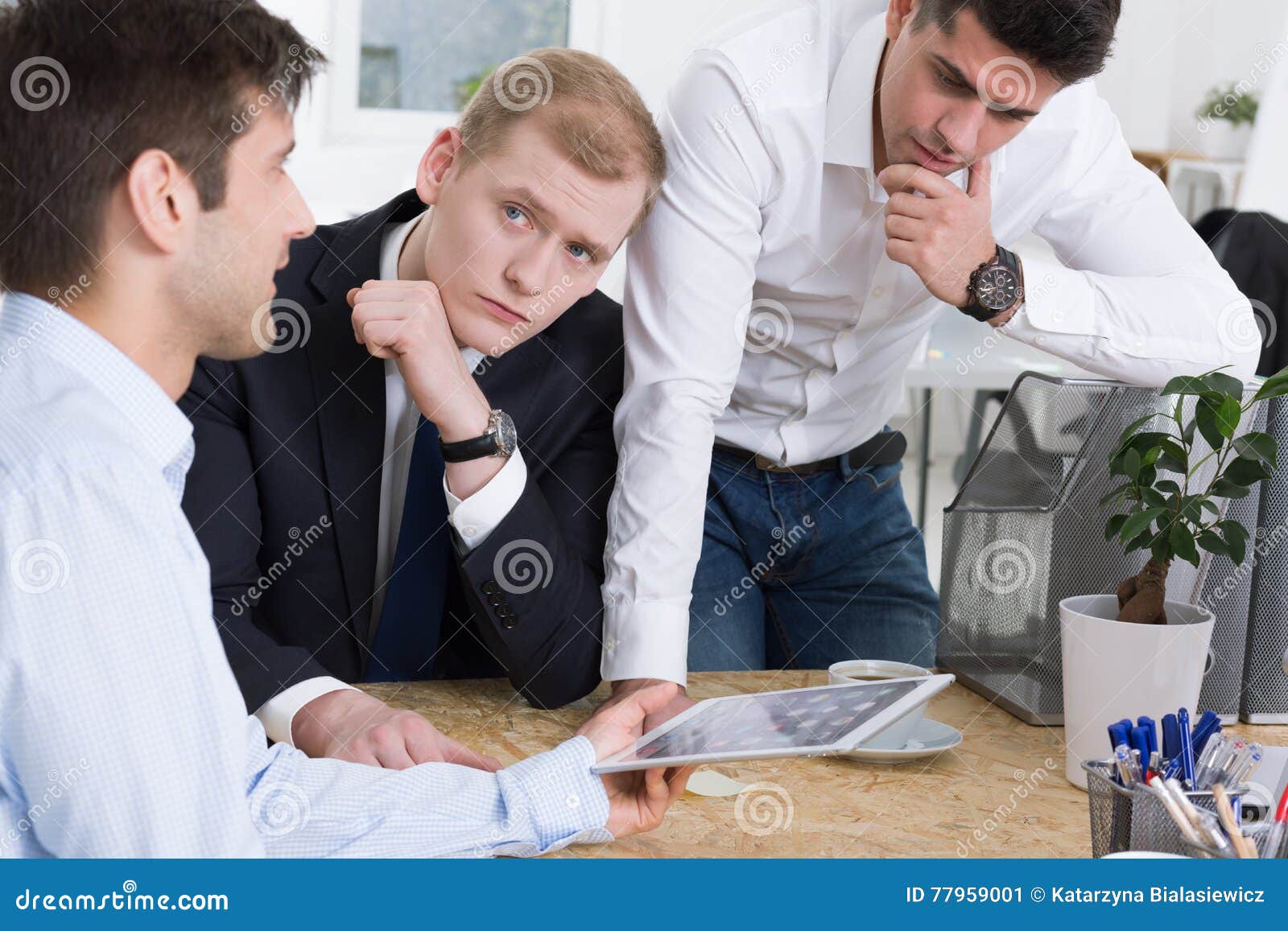 Teamwork Interaction during Making Project Stock Image - Image of ...