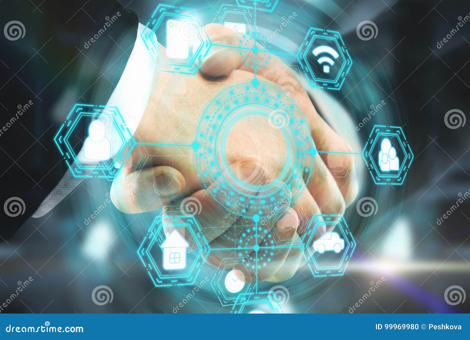 Teamwork and Interface Concept Stock Illustration - Illustration of ...