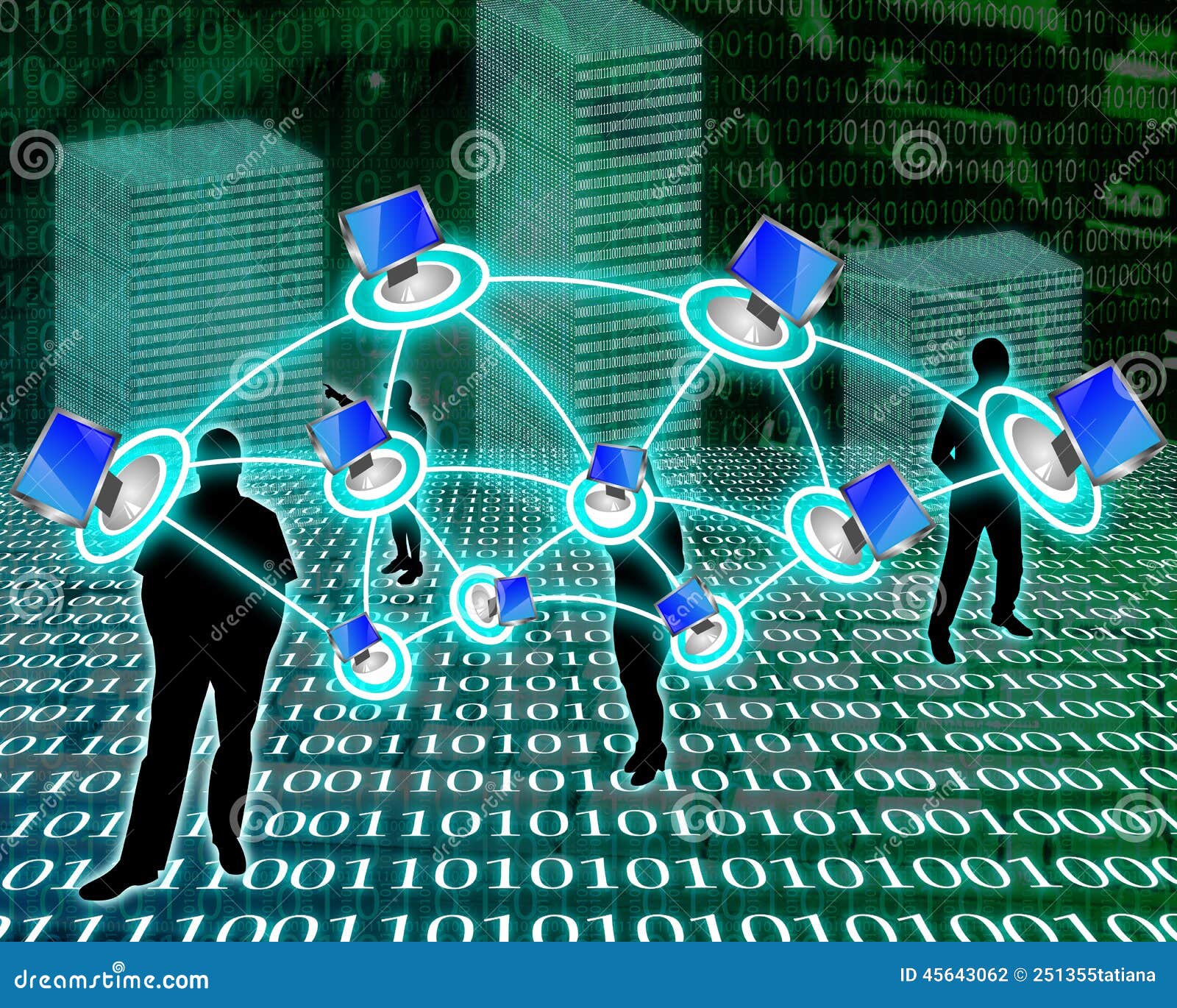 Teamwork stock illustration. Illustration of internet - 45643062