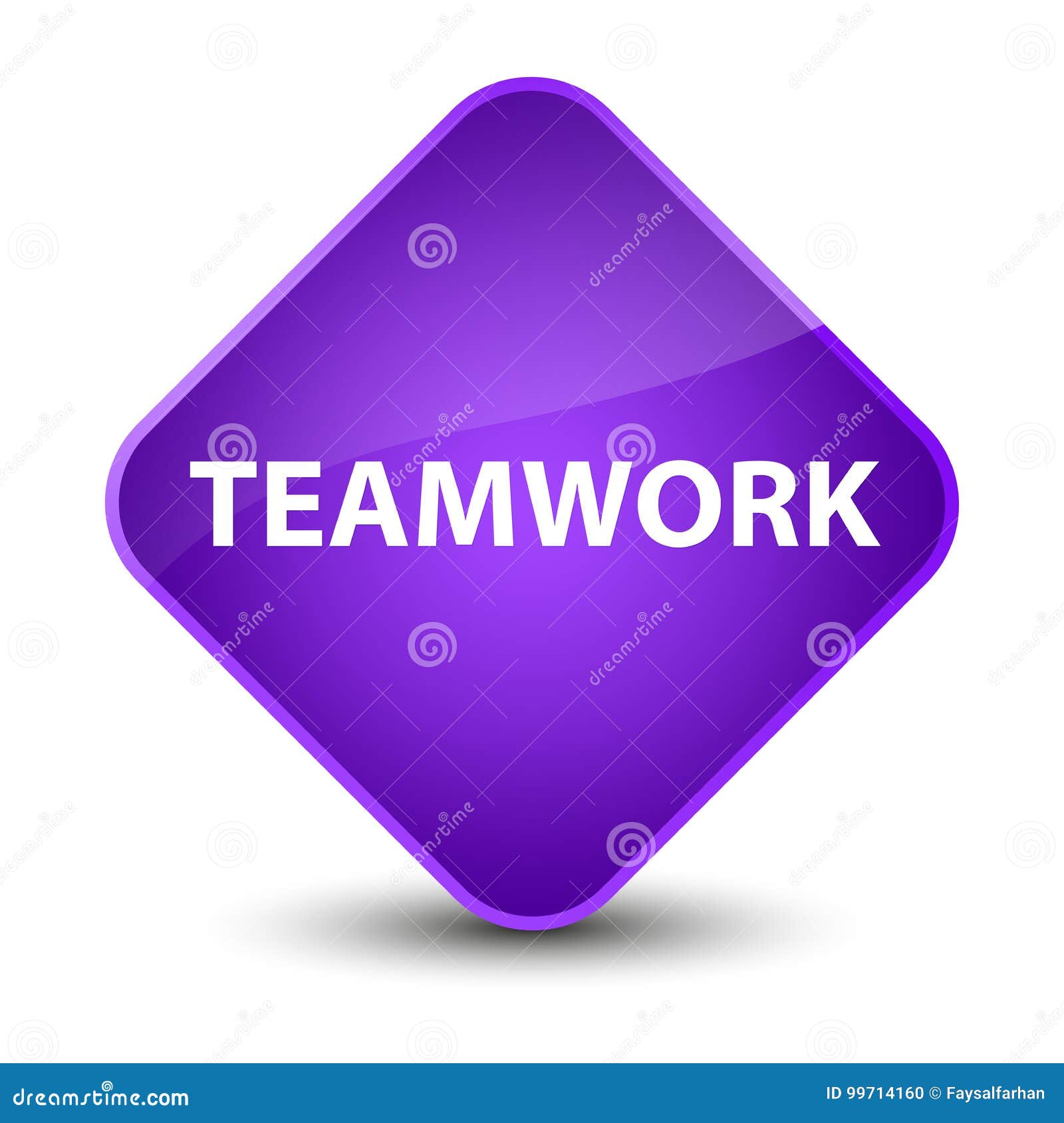 Teamwork Elegant Purple Diamond Button Stock Illustration ...