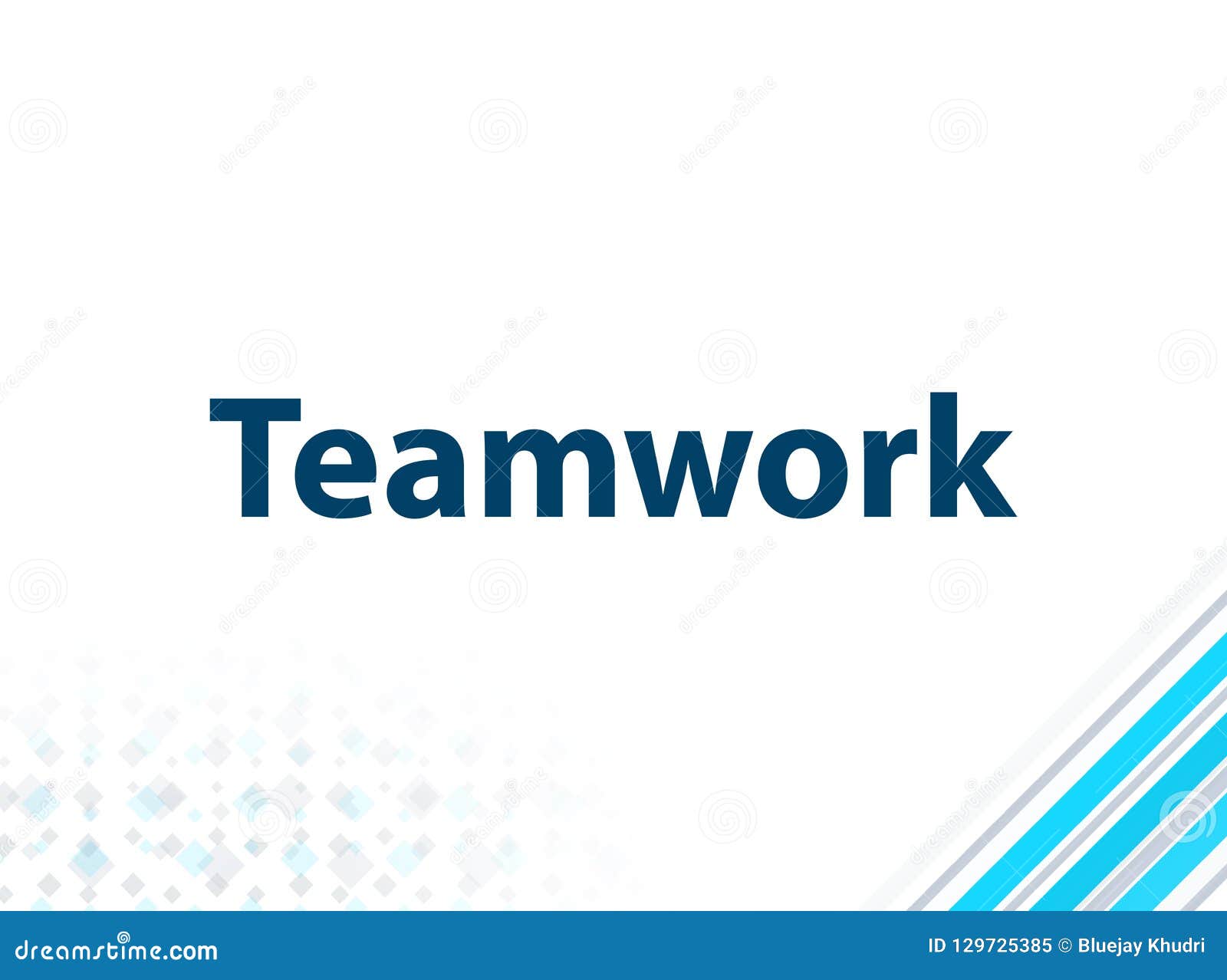 Teamwork Modern Flat Design Blue Abstract Background Stock Illustration ...
