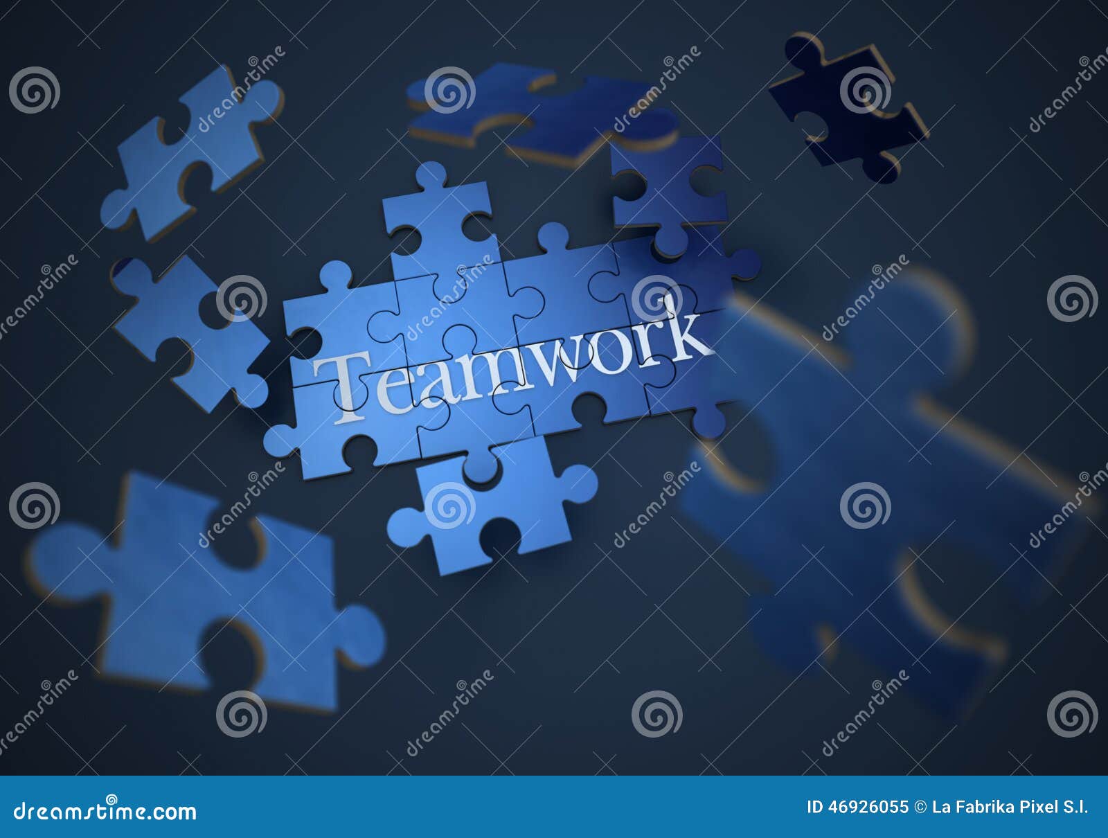 Teamwork jigsaw puzzle stock illustration. Illustration of group - 46926055