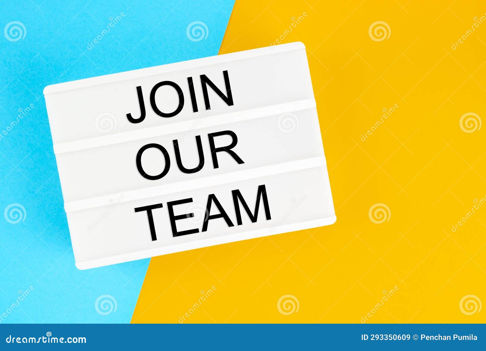 Teamwork Join Our Team Message Lightbox Stock Image - Image of word ...