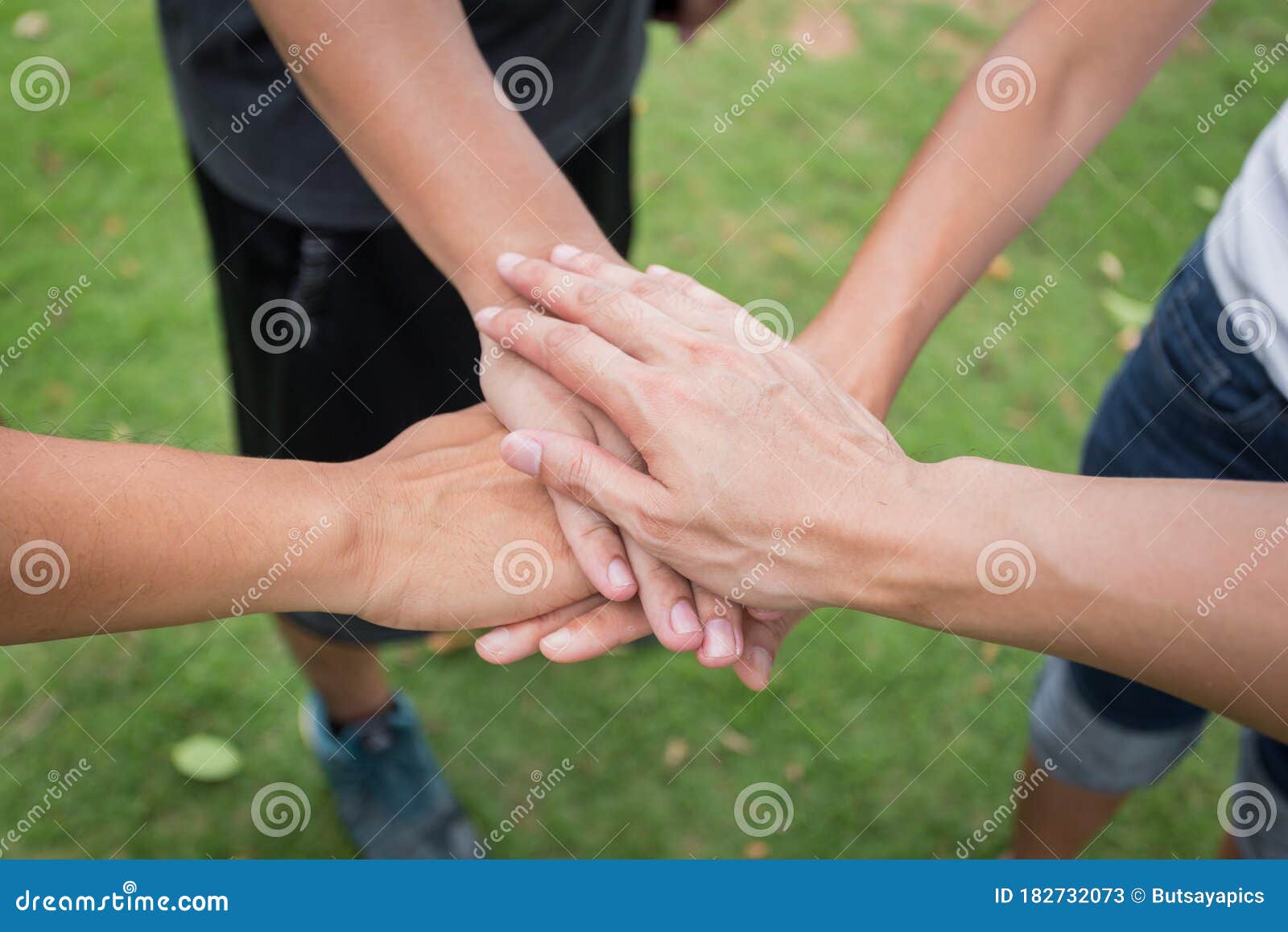 Teamwork Joining Hands, Good Relationship, Empower Human Stock Image ...