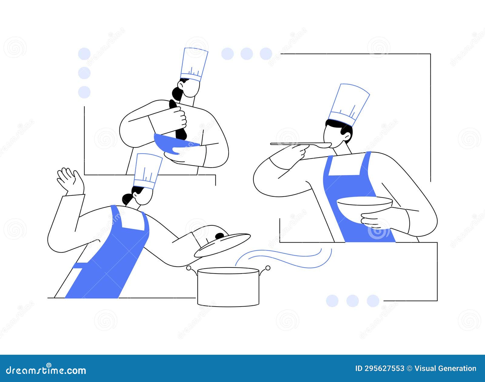 Teamwork In The Kitchen Isolated Cartoon Vector Illustrations ...