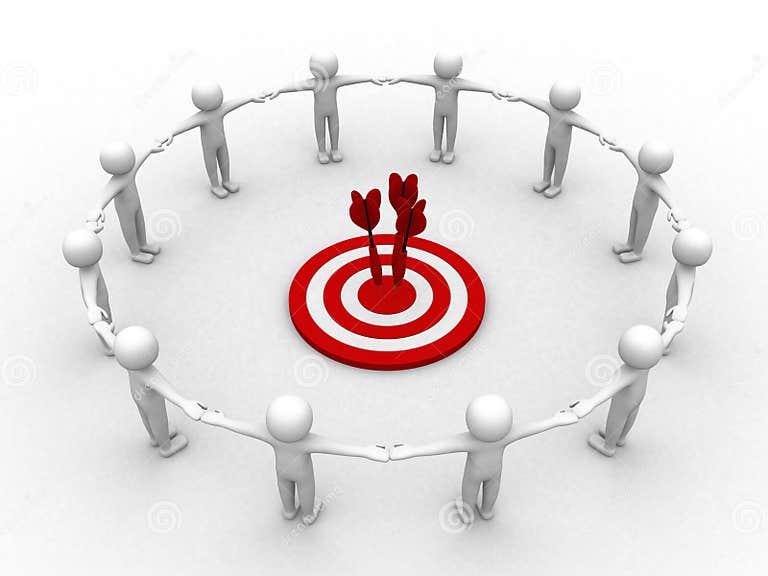 Teamwork-Konzept. Auf Weißem Hintergrund Stockbild - Bild von idee ...