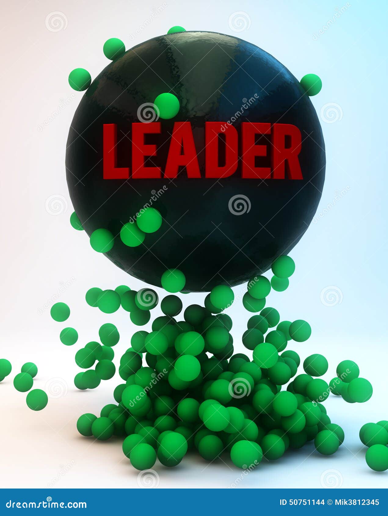 Teamwork and Leadership Concept Stock Illustration - Illustration of ...