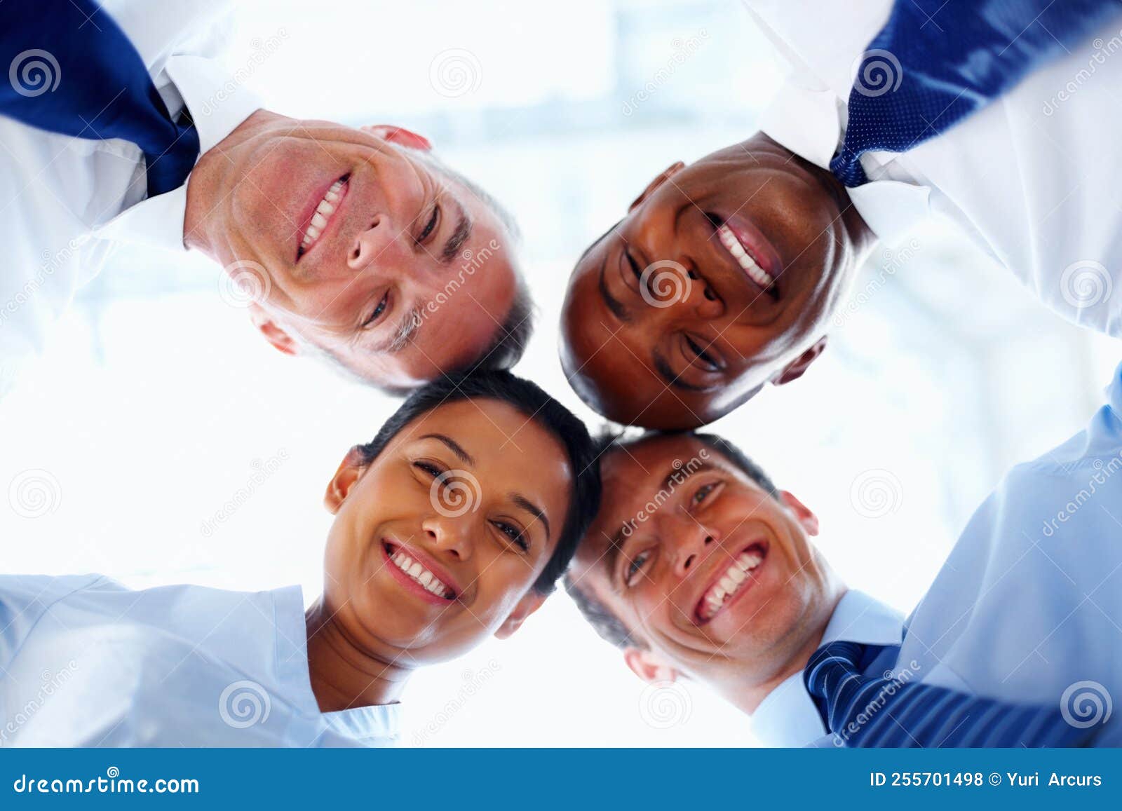 Teamwork Leads To Success. Low Angle Portrait of Team of Executives ...