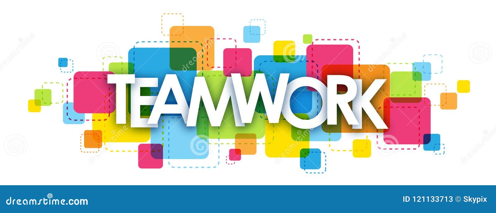 TEAMWORK letters banner stock illustration. Illustration of excellence ...