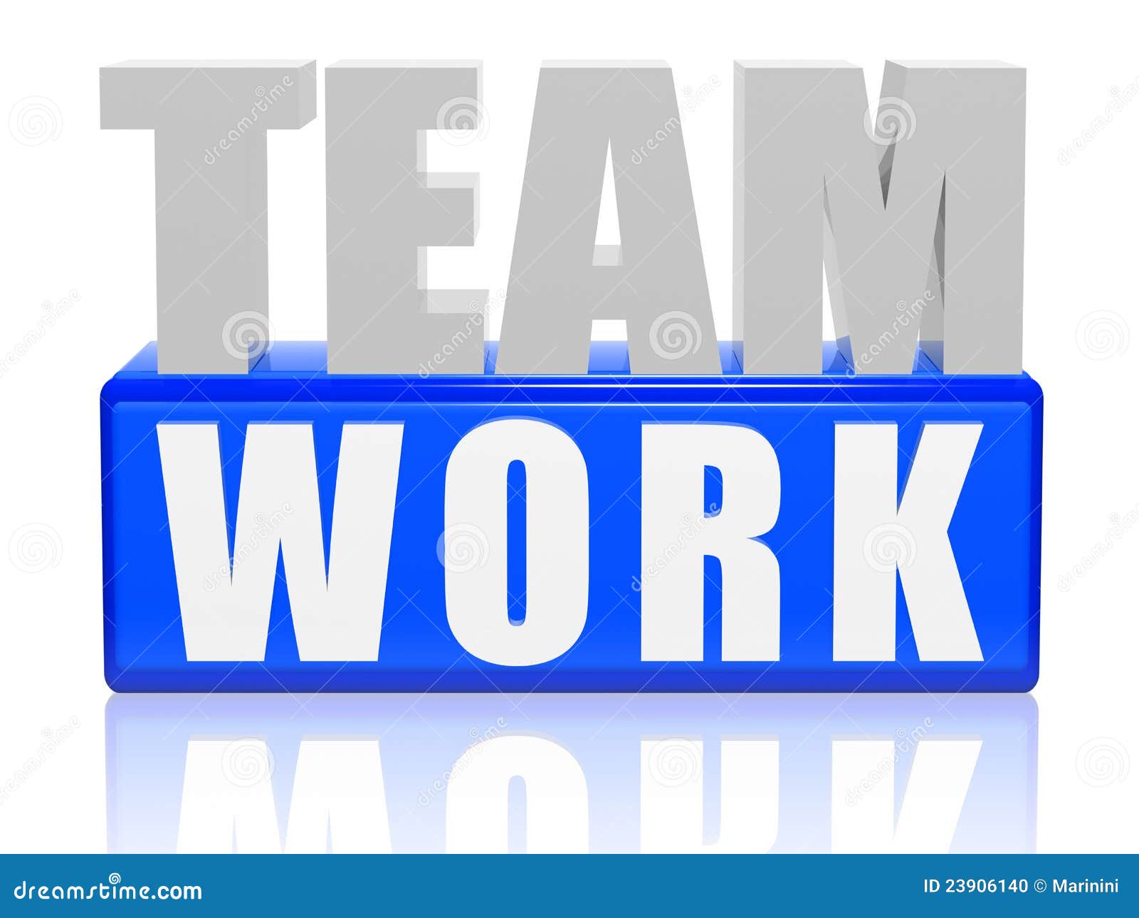 Teamwork - Letters and Cubes Stock Illustration - Illustration of ...