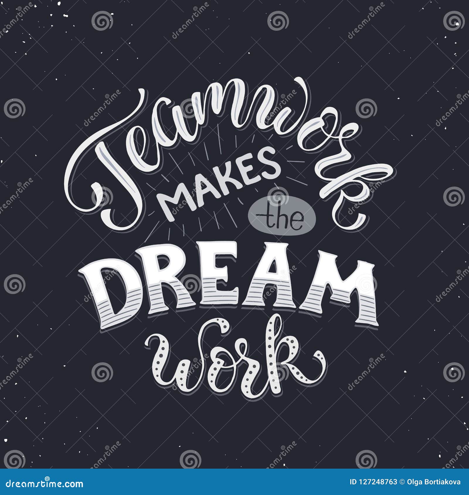 Teamwork Letting Poster stock vector. Illustration of frame - 127248763