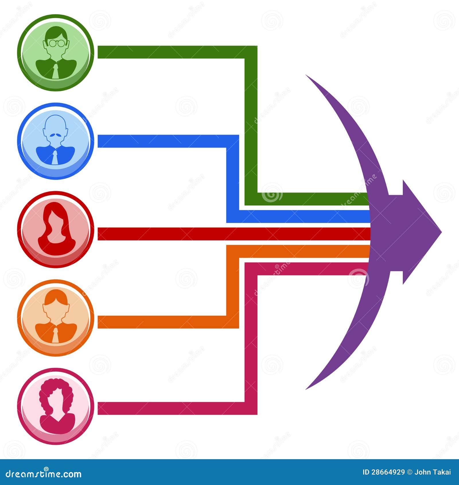 Teamwork Line Chart stock vector. Illustration of collaborating - 28664929