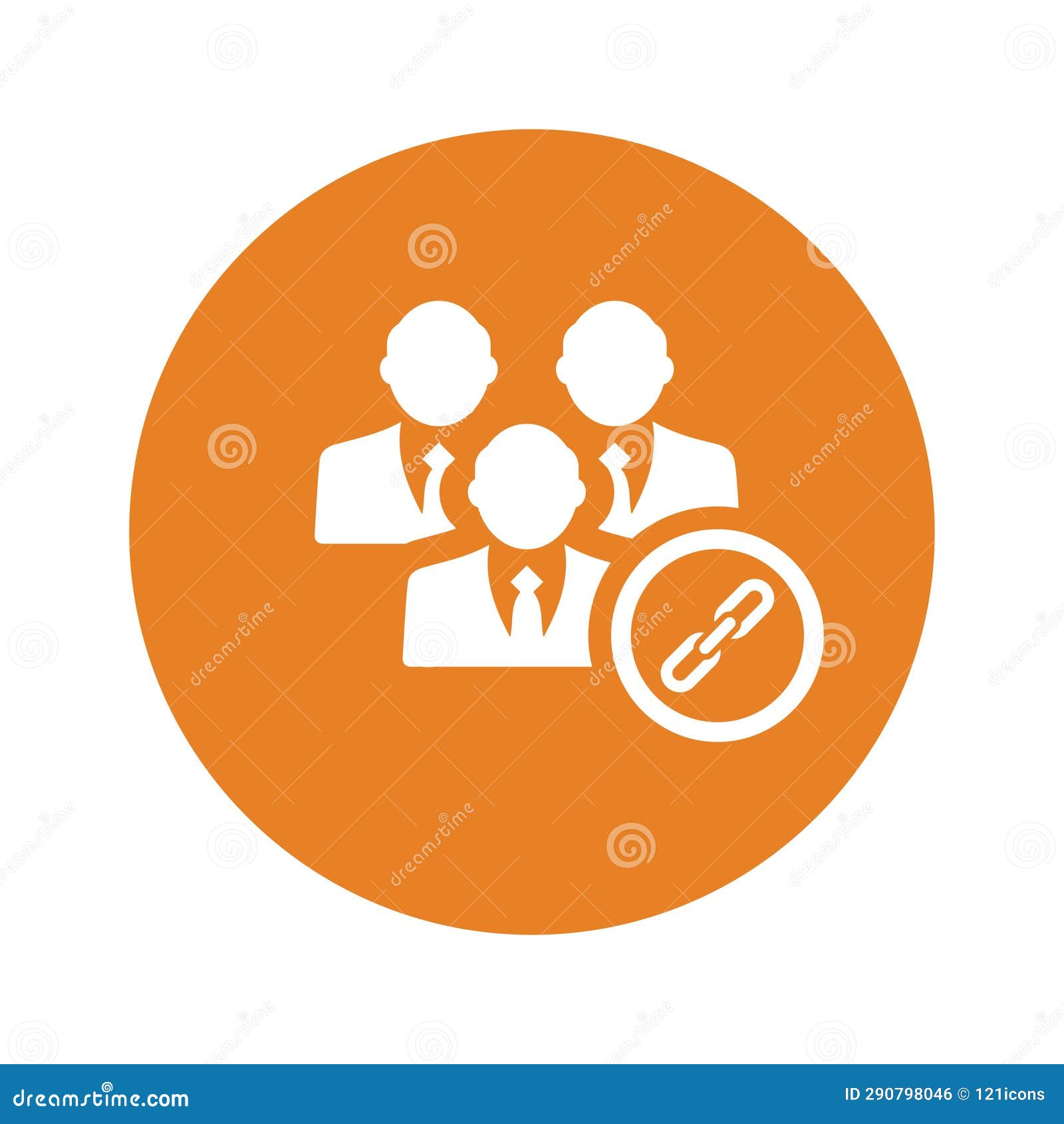 Teamwork Link icon stock vector. Illustration of development - 290798046