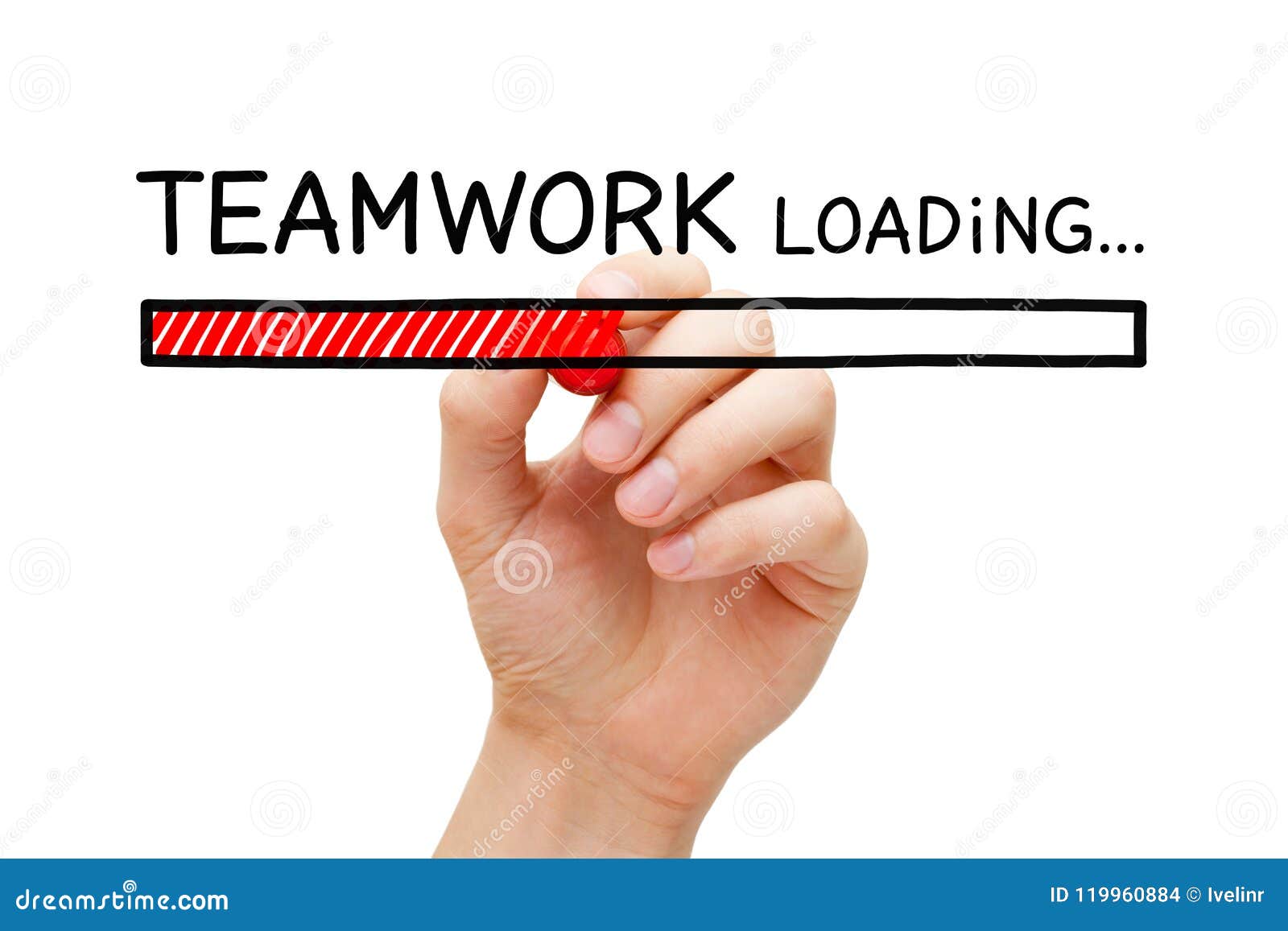 Teamwork Loading Bar Concept Team Building Stock Photo - Image of help ...