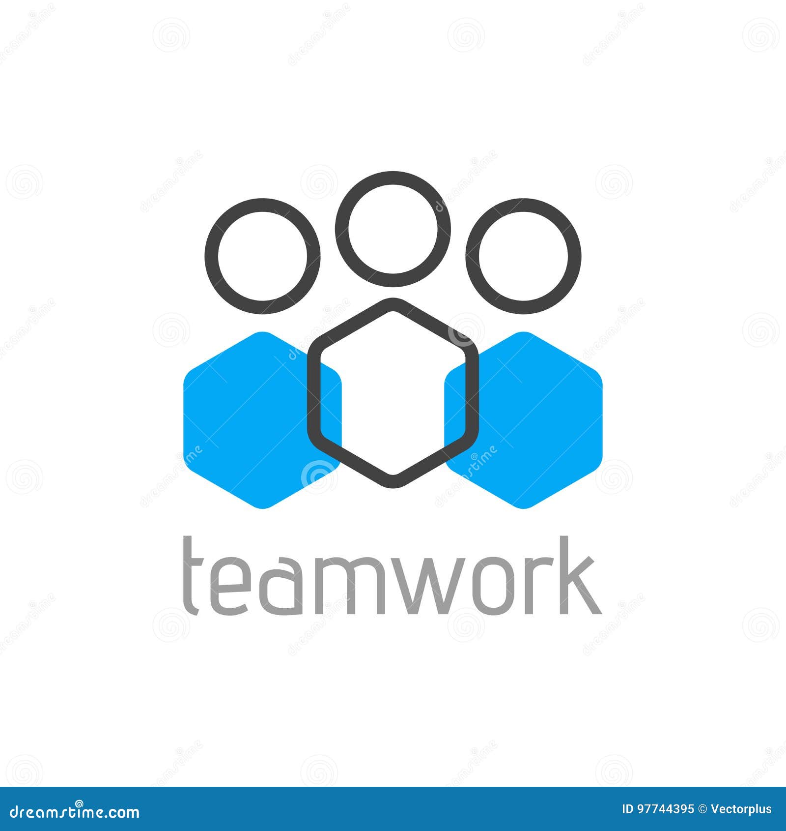 Teamwork Logo Concept. Team Person Symbol Stock Illustration ...