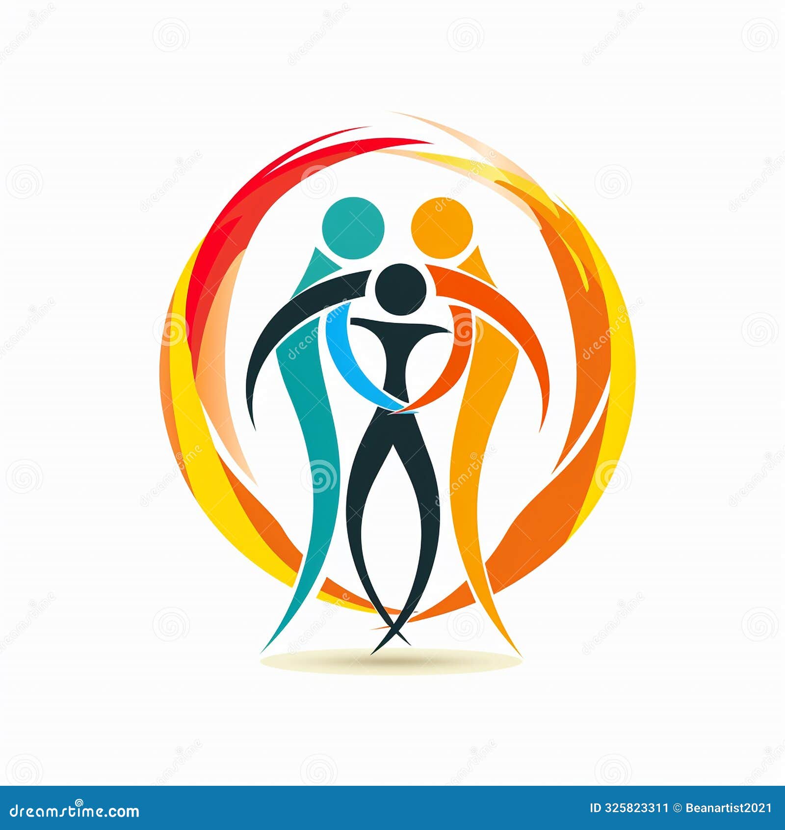 Teamwork Logo - Human Figures Stock Illustration - Illustration of ...