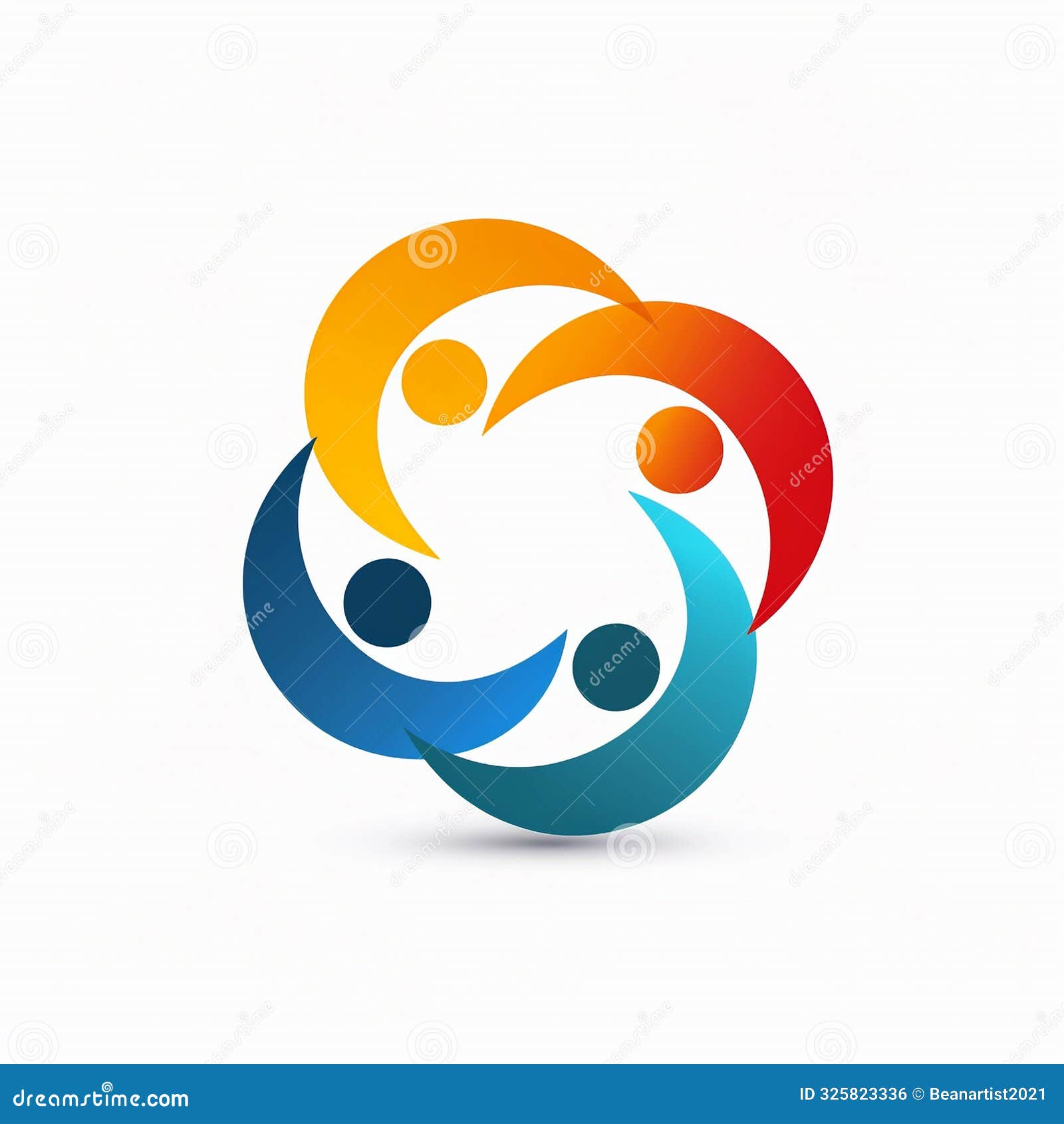 Teamwork Logo - Human Figures Stock Illustration - Illustration of ...