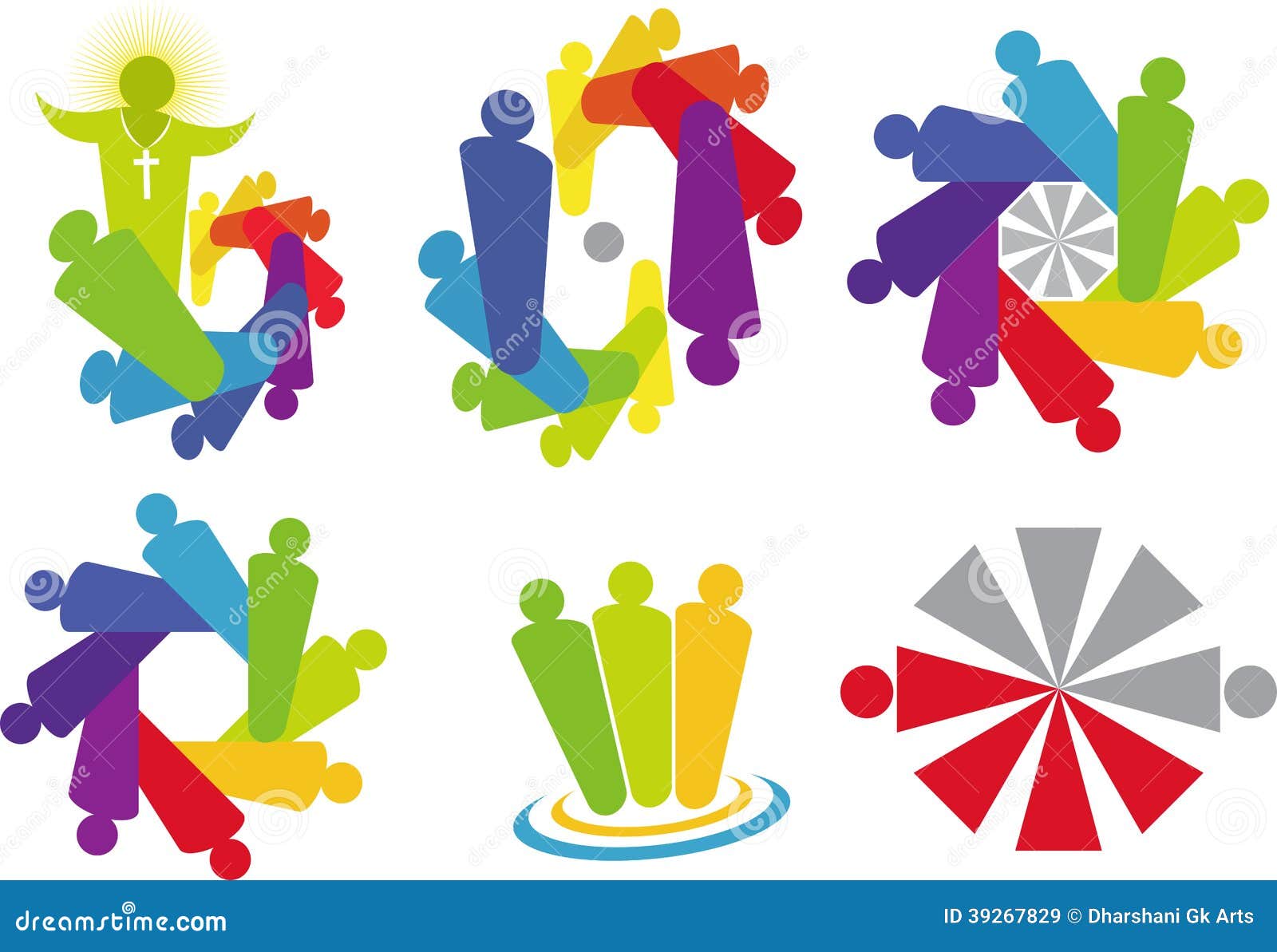 Teamwork Logo Cartoon Vector | CartoonDealer.com #39267829