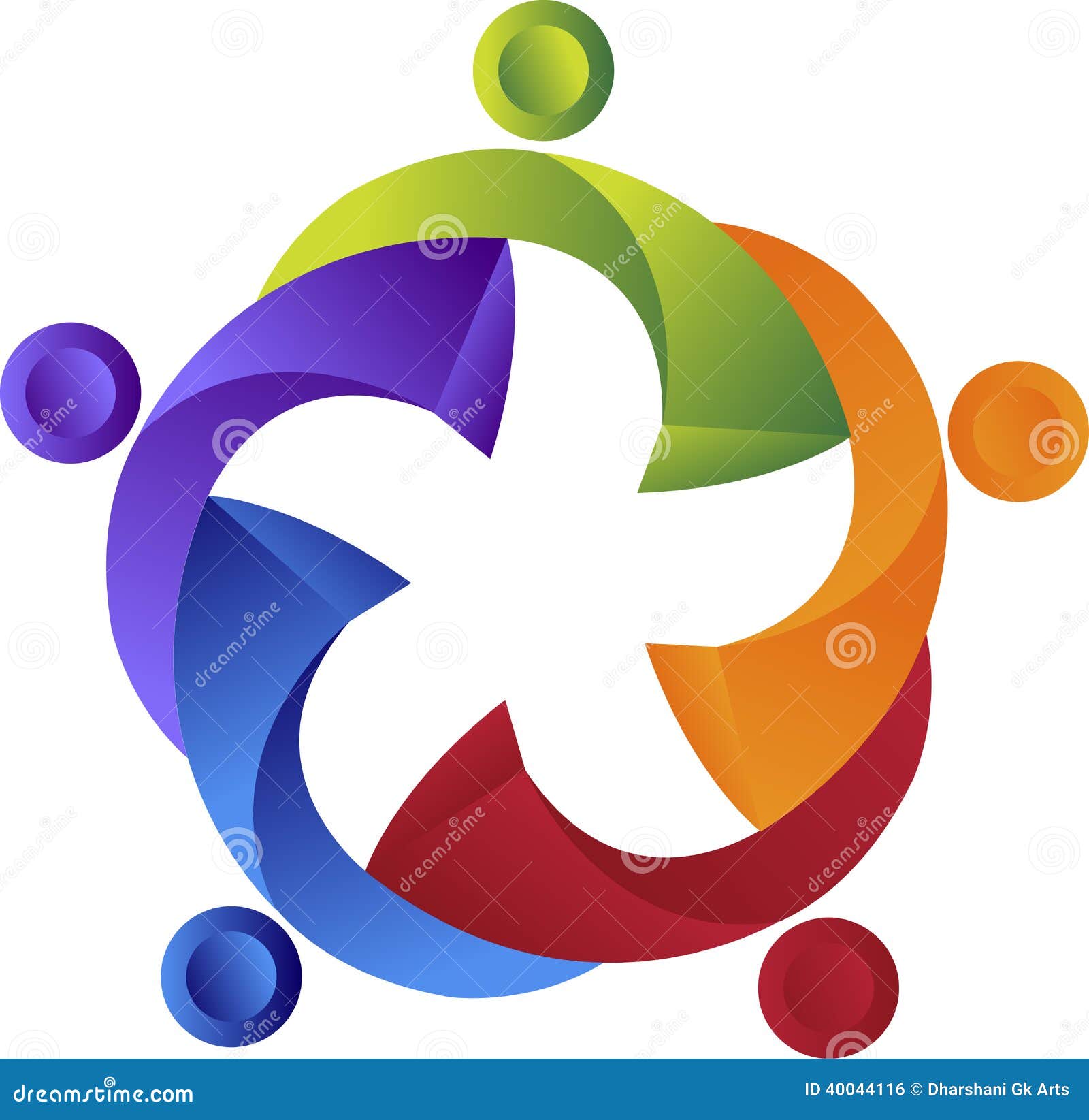 Teamwork logo stock vector. Illustration of group, graphic - 40044116